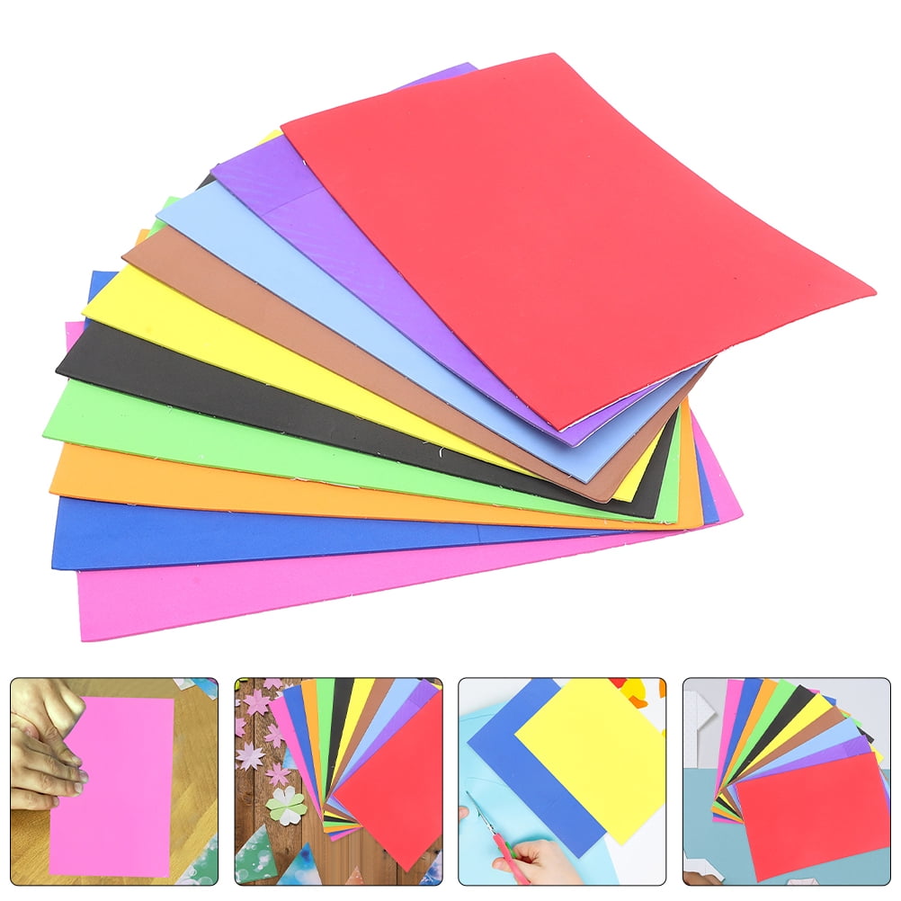 LEXSOMEO 20 Sheets Colored Foam Paper Self-adhesive Craft Foams A4 ...
