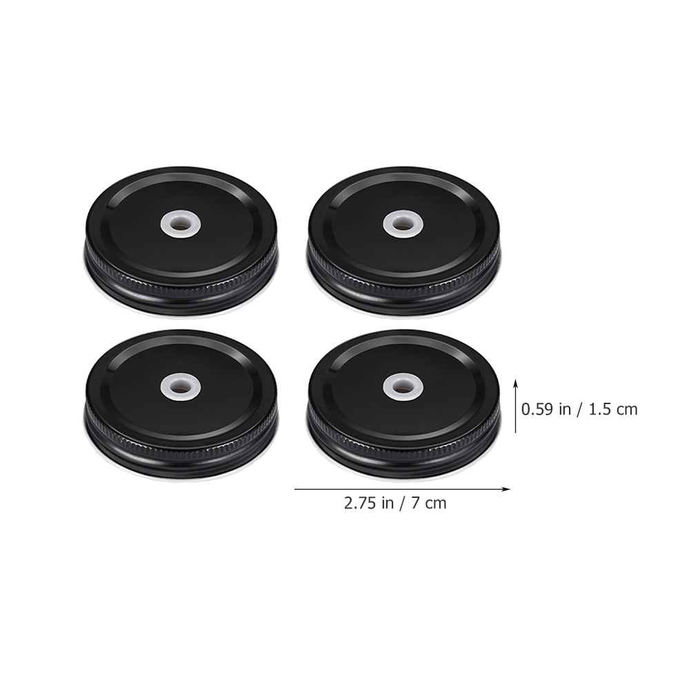 RENACLIPY Metal Jar Lids Reusable with Straw Hole for Mason Jars 20Pcs ...