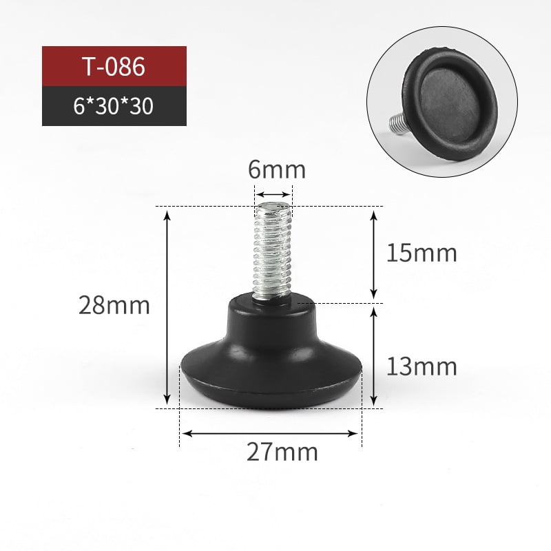 HEMOTON 20PCS Screw On Heavy Duty Adjustable Furniture Glide Feet ...