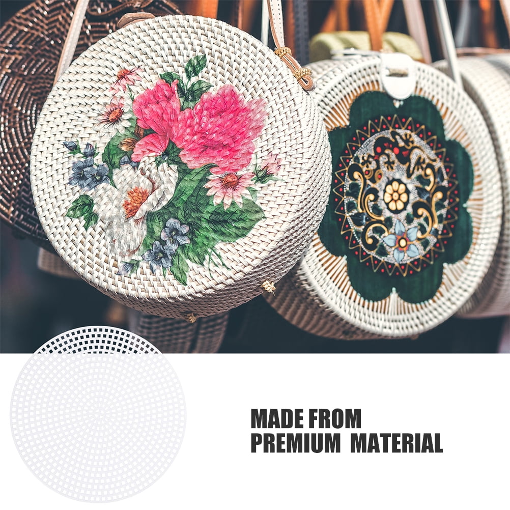 LEXSOMEO 20Pcs Plastic Canvas Sheets Stitching Canvas Round Mesh DIY ...