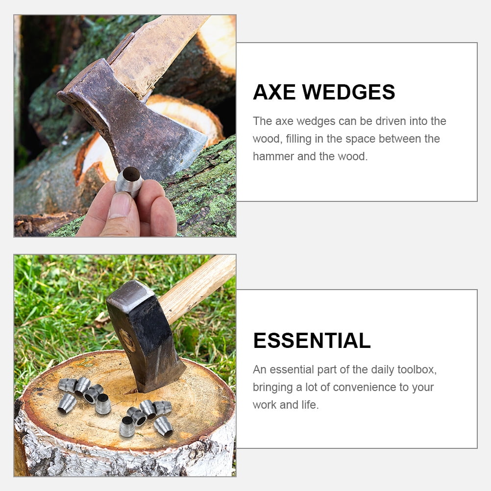 LEXSOMEO 20Pcs Round Handle Wedges Iron Axe Wedges Replacement Axe ...