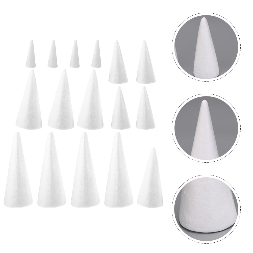 LEXSOMEO 20pcs Blank Foams Cone Unfinished Foams Cone Models DIY Foams ...