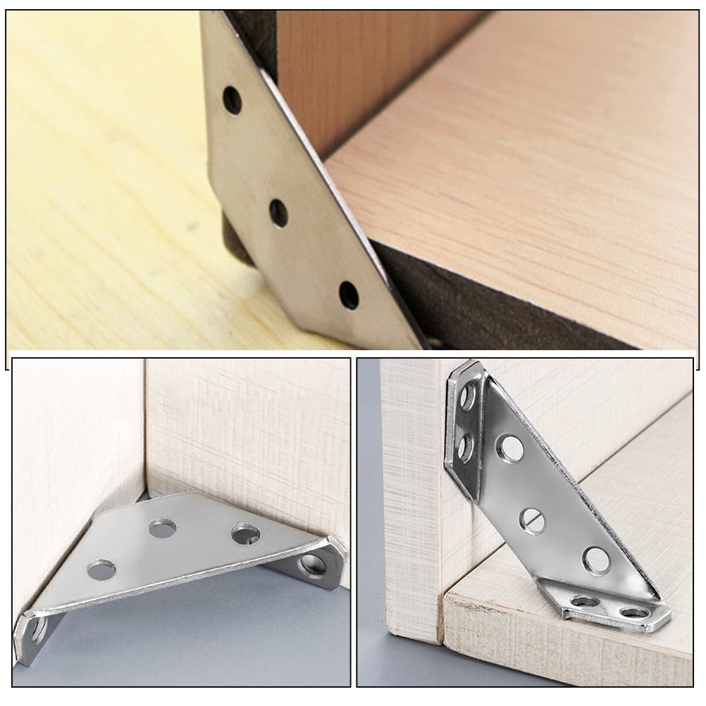 LEXSOMEO 20pcs Corner Support Braces Cabinet Brackets Furniture Corner ...