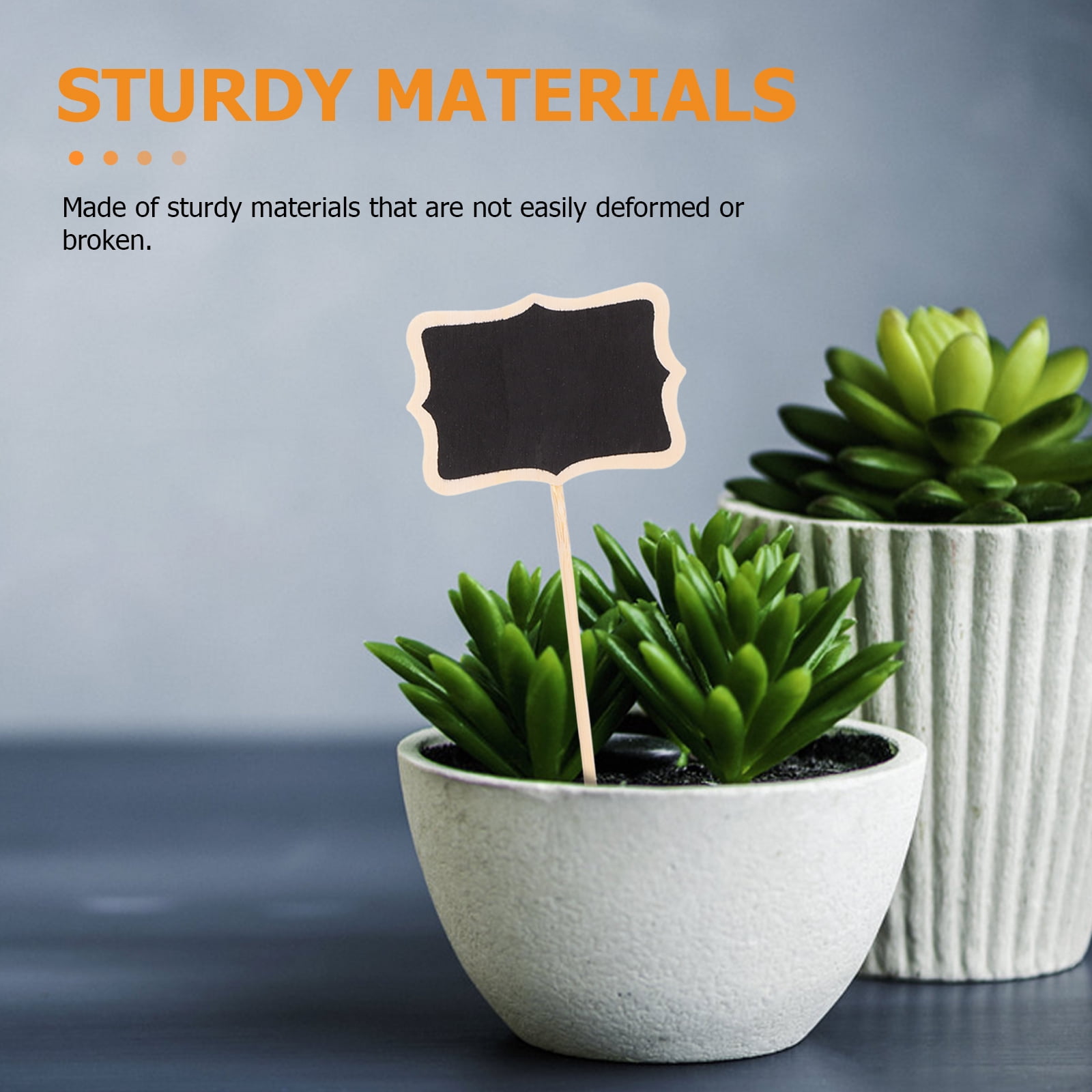 RENACLIPY Sturdy Wood Garden Labels Black for Plant Identification ...