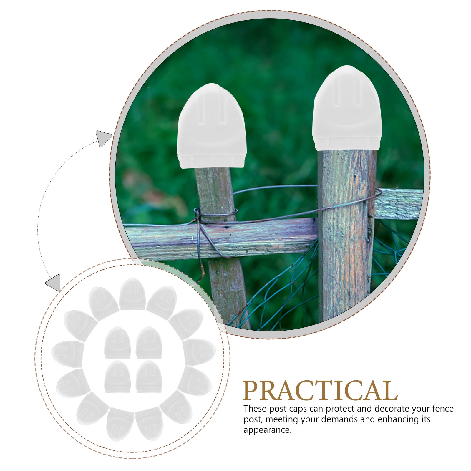 LEXSOMEO 20pcs Fence Post Caps Decorative Fence Post Caps Plastic Fence ...