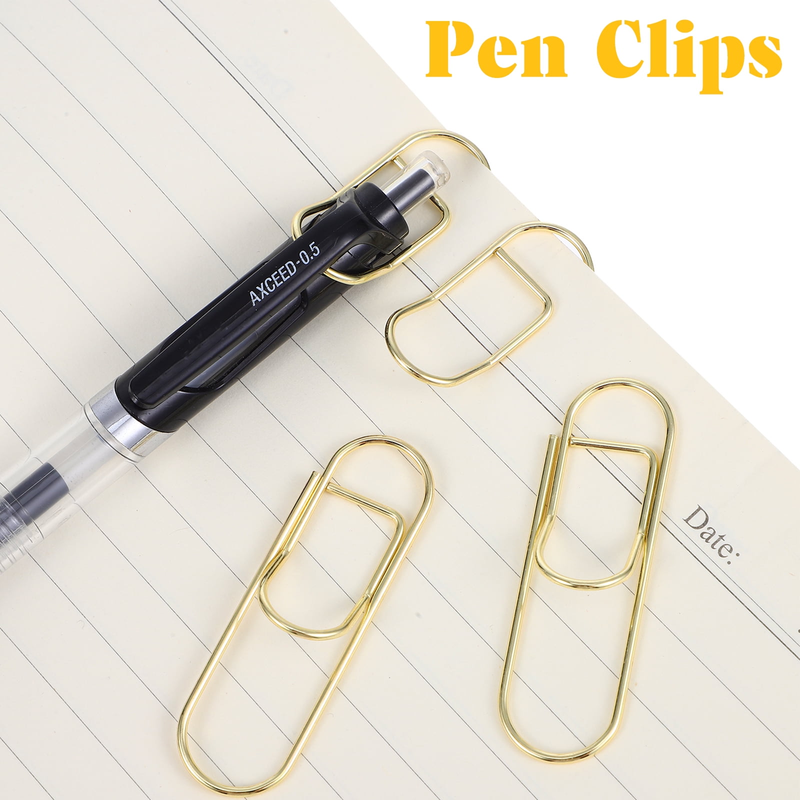LEXSOMEO 20pcs Pen Clips Pen Holders Metal Pen Holder Clips Pen ...