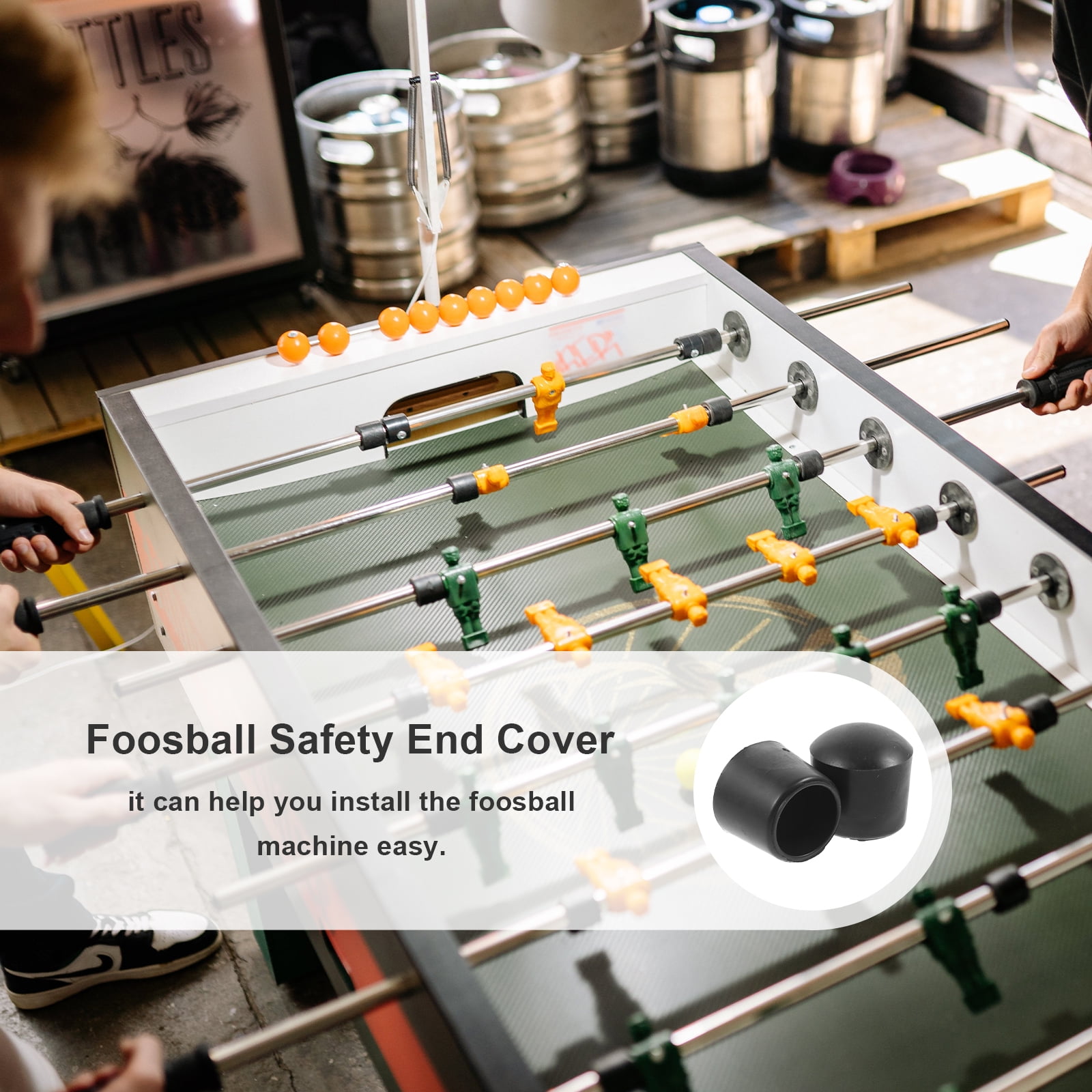 RENACLIPY 24Pcs Foosball Table Rod End Caps PVC Pole Covers for Table ...