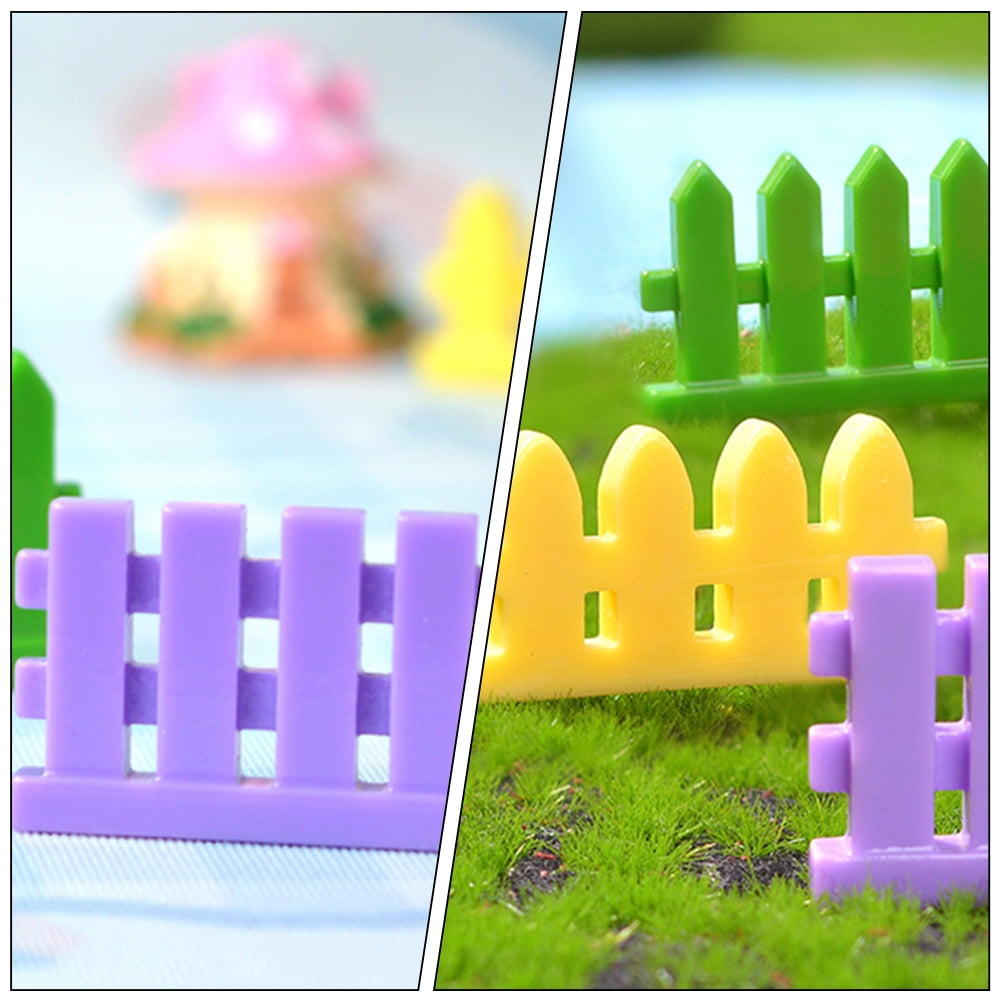 LEXSOMEO 24pcs Mini Resin Fence Miniature Fence Prop For Micro ...