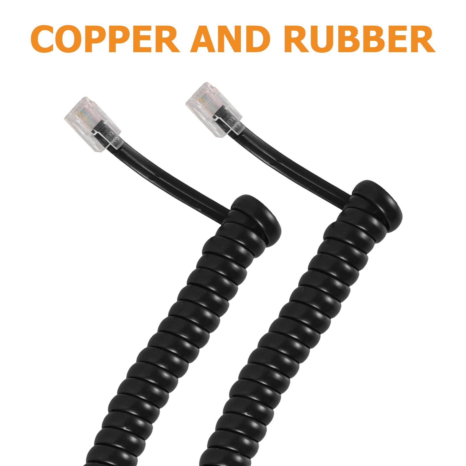 LEXSOMEO 2Pcs Coiled Phone Cords Landlines Phone Cord Telephone Cable ...