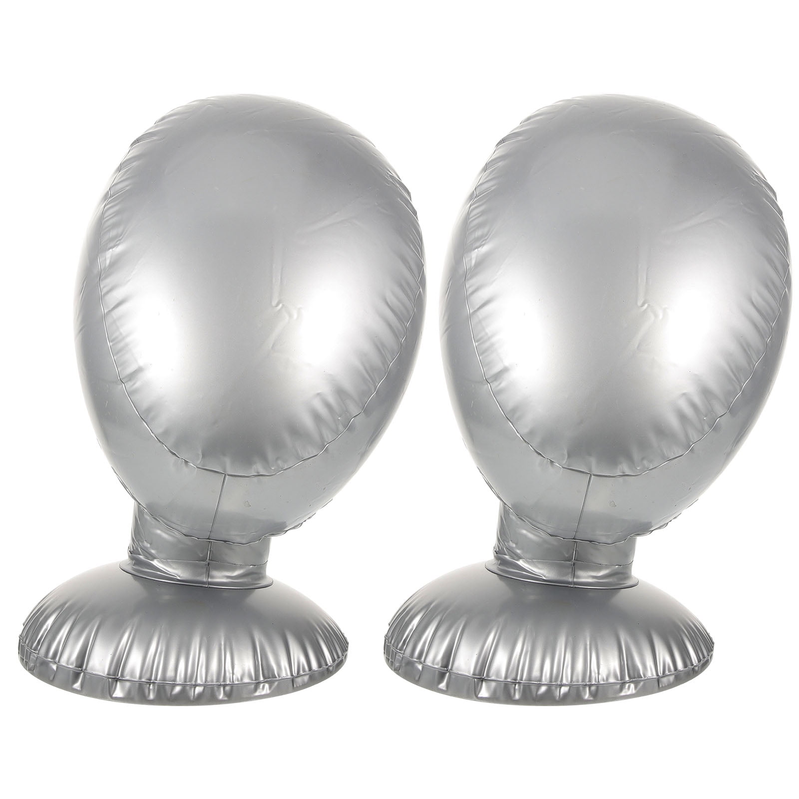 HEMOTON Wig Mannequin Display Stand for Styling Made of PVC Silver ...