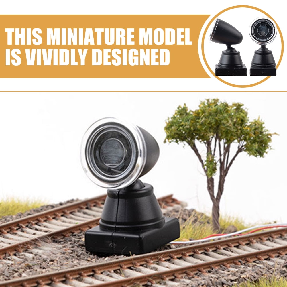 LEXSOMEO 2Pcs Railroad Train Mini Signal Light Model Train Layout Scene ...