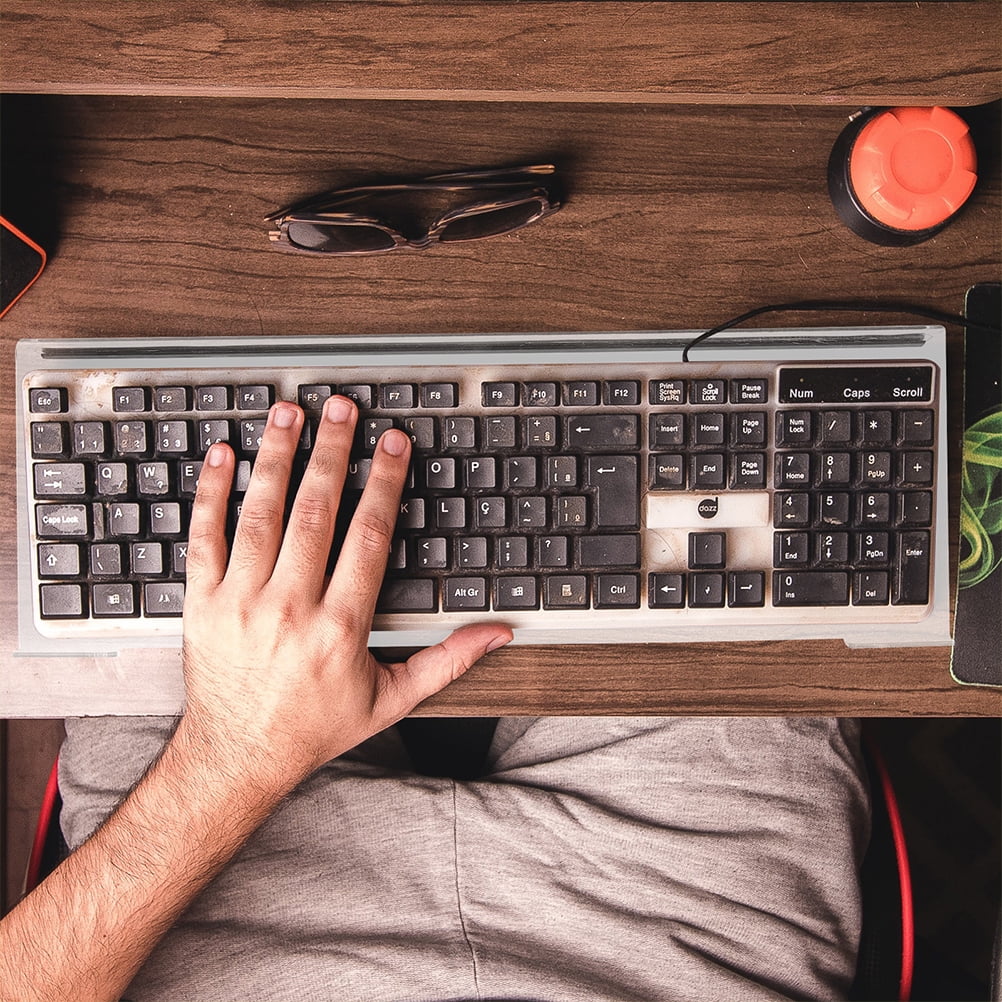 LEXSOMEO 2Pcs Tilted Keyboard Stand Acrylic Keyboard Holder Keyboard ...