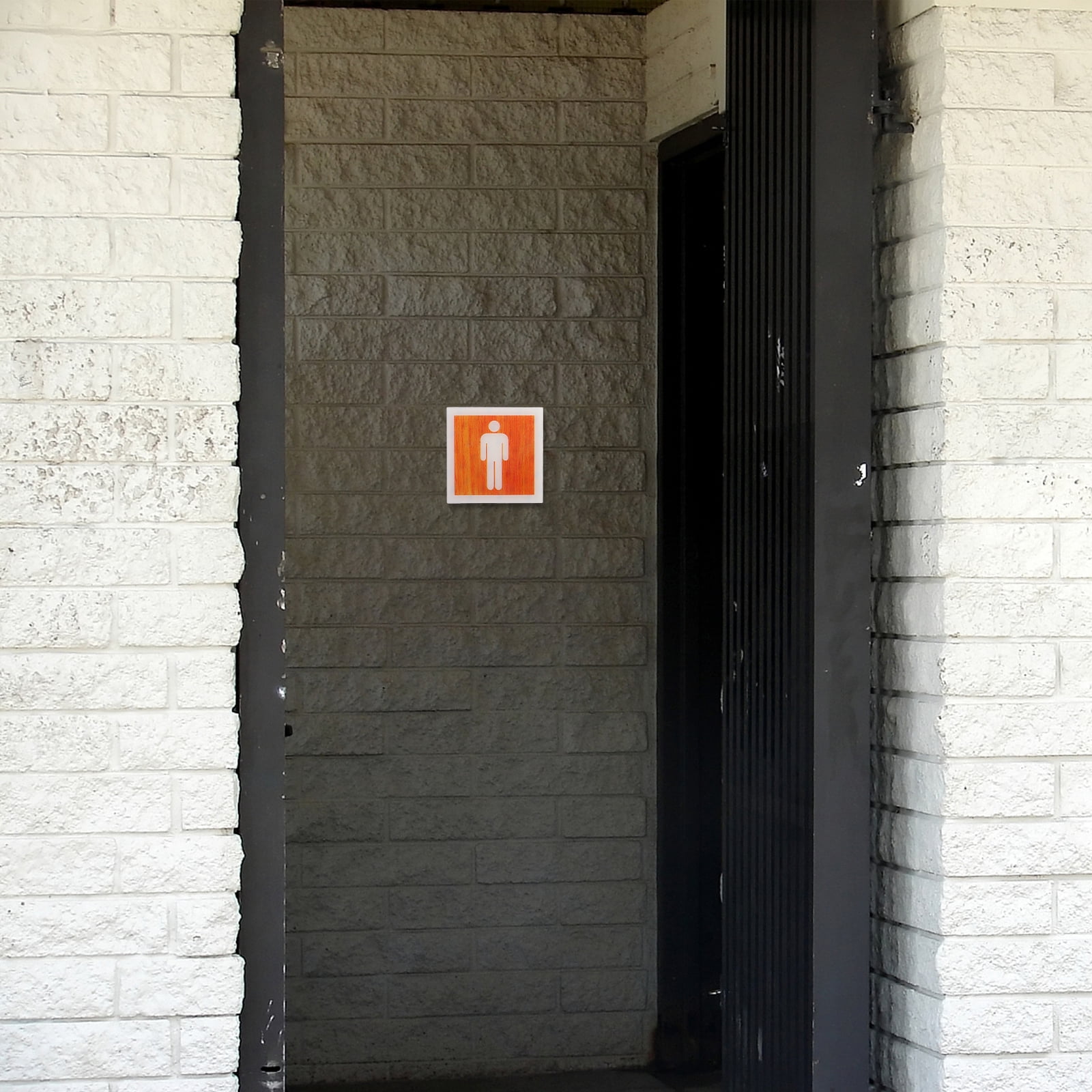 COOPHYA Bathroom Sign Toilet Identification Signs Brown Acrylic 2Pcs ...