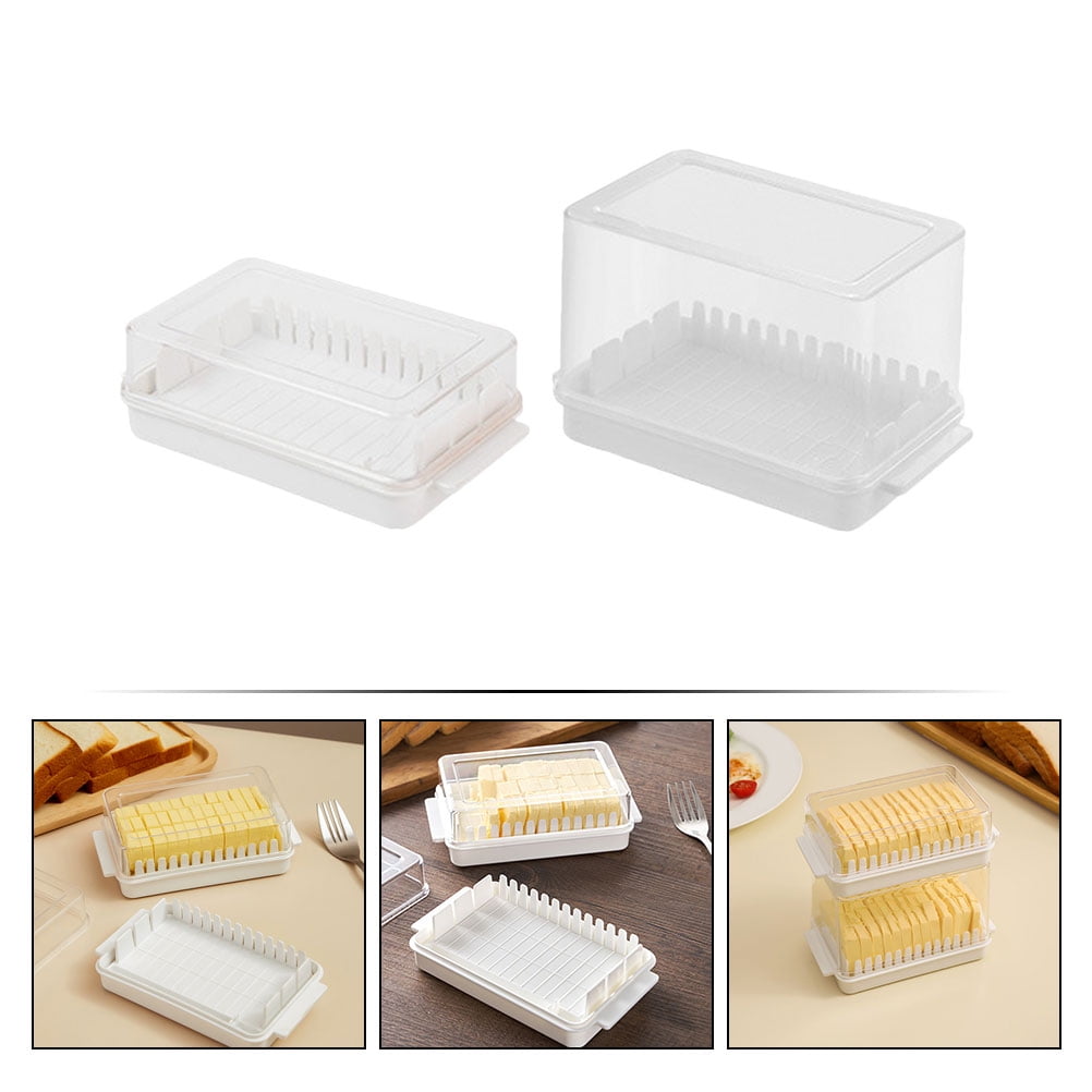 RENACLIPY Portable Butter Box Set of 2 Transparent PP Containers for ...