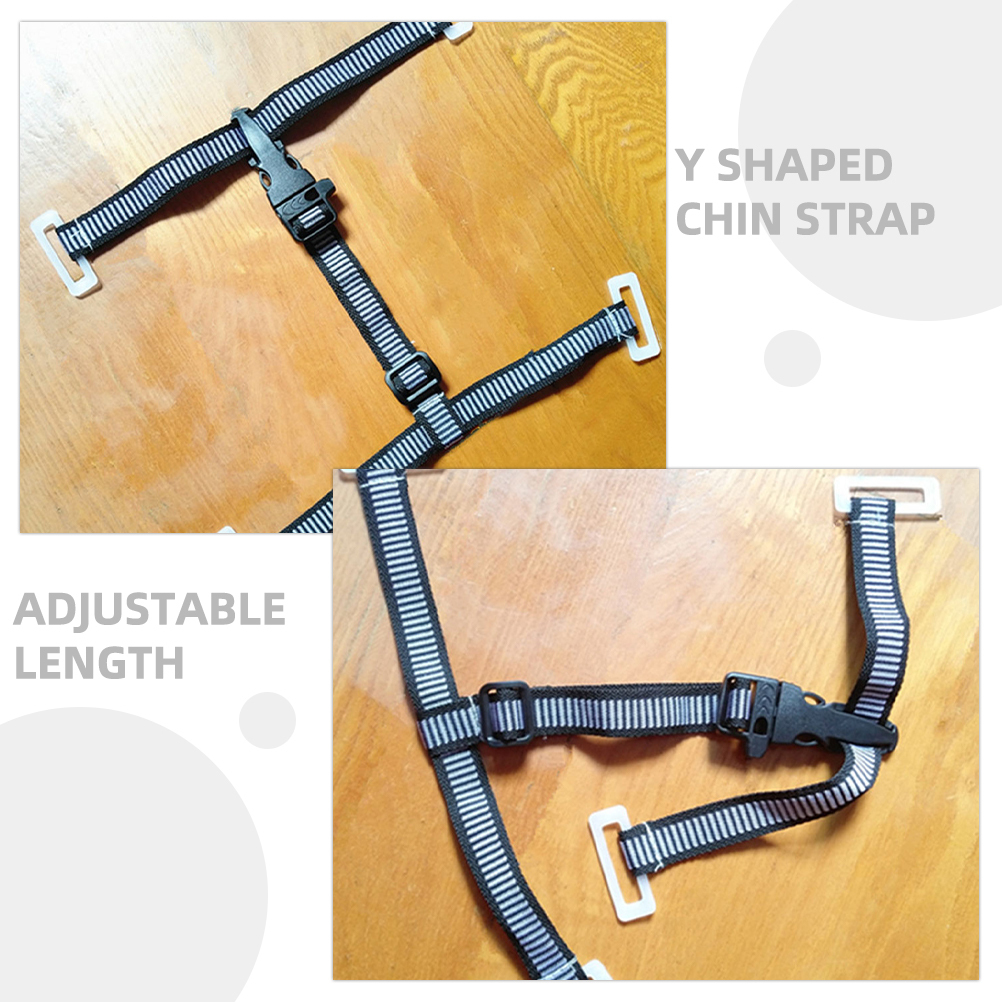 LEXSOMEO 2pcs Chin Strap Y Shape Expandable Safety Helmet Chain Belt ...