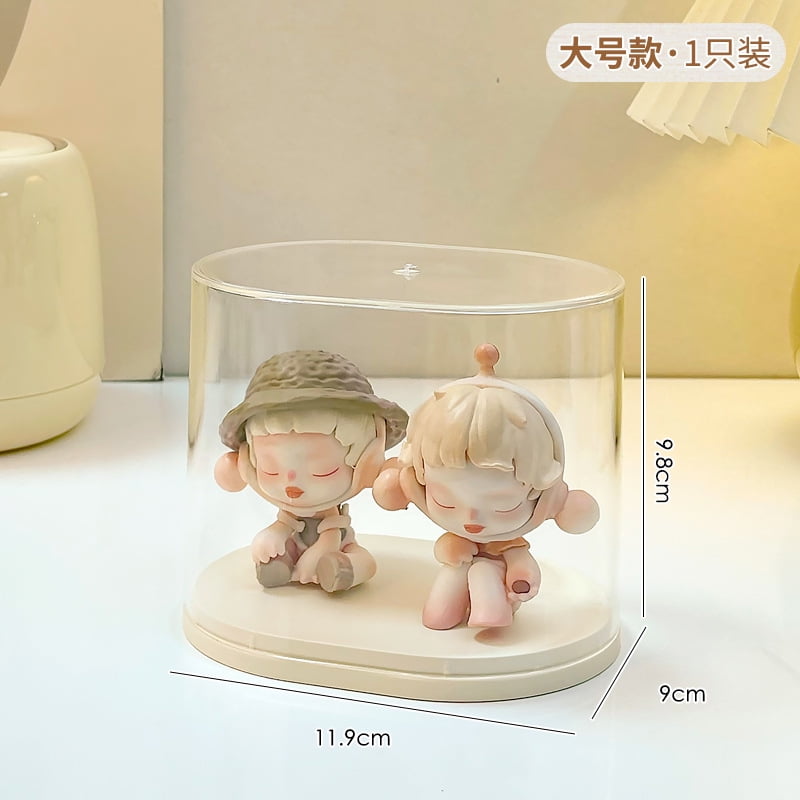 LEXSOMEO 2pcs Clear Display Box With Lid Stackable Miniature Display ...