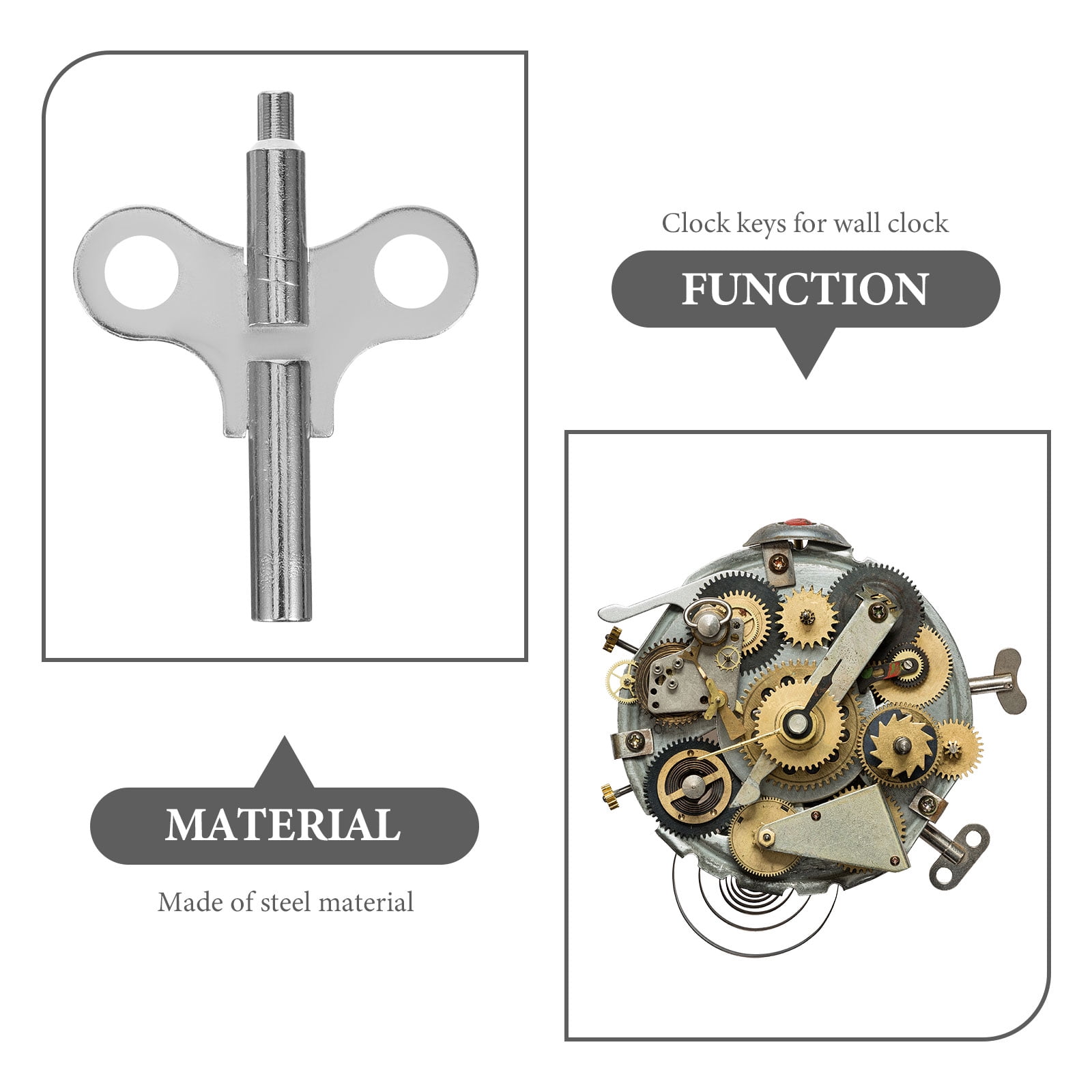 LEXSOMEO 2pcs Clock Winding Keys Clock Repair Keys Clock Winding Key ...