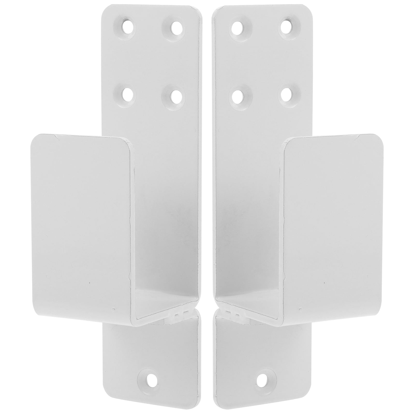 RENACLIPY Metal Brackets Security Door Barricade Brackets 2Pcs White ...