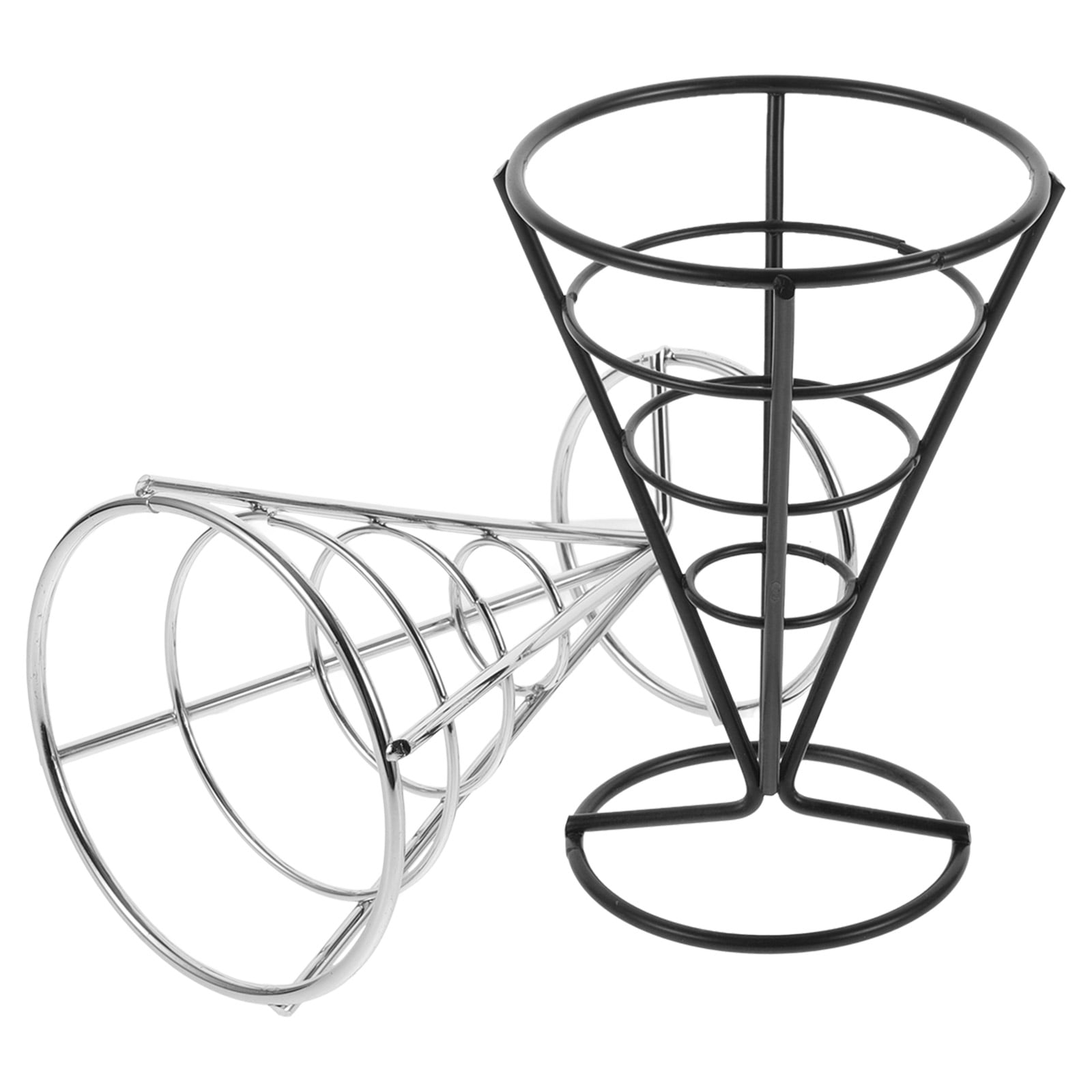 LEXSOMEO 2pcs French Fries Stands Cone Basket Fry Food Holders Snack ...