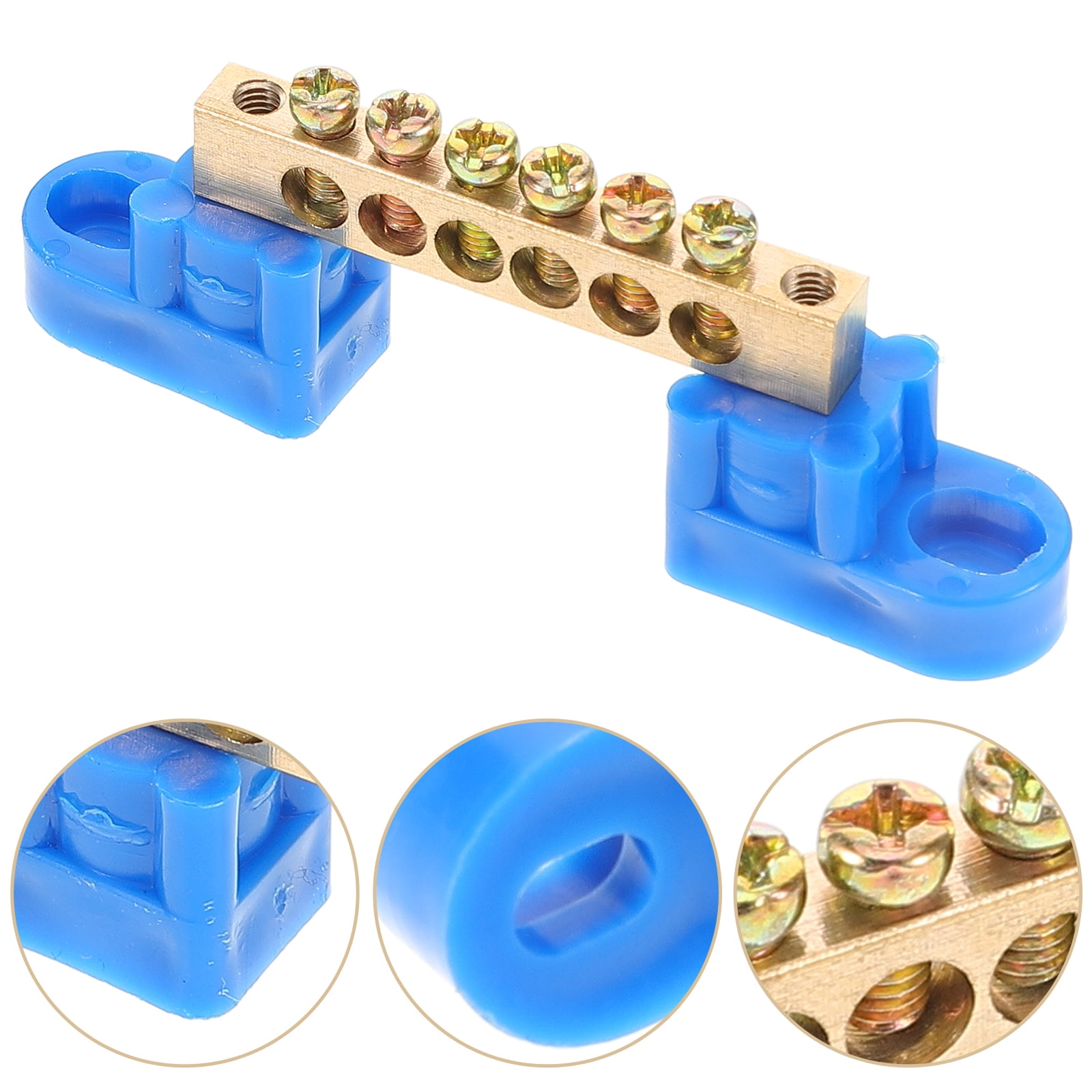 LEXSOMEO 2pcs Ground Bus Bars 6 Positions Terminal Bus Bar Electrical ...