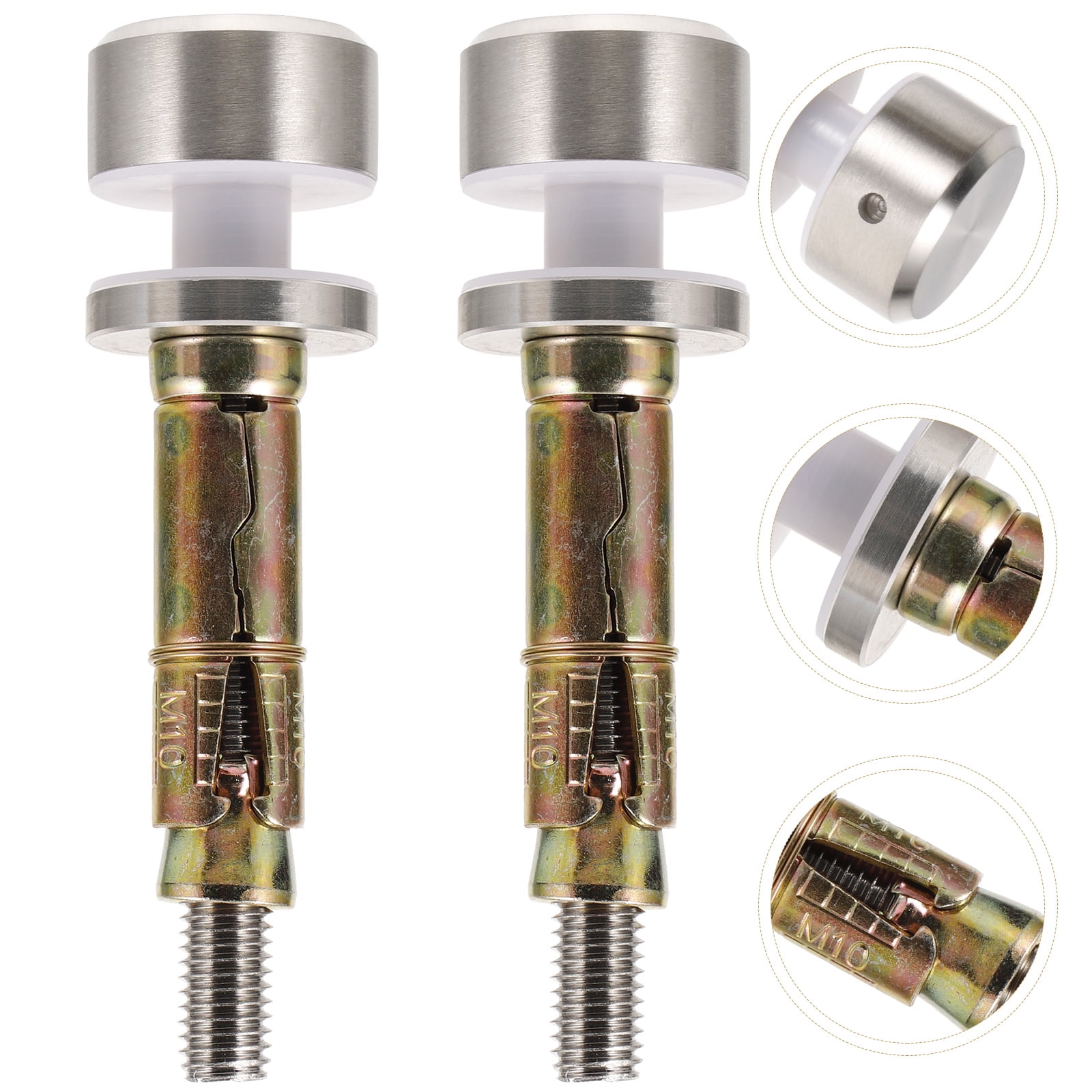 LEXSOMEO 2pcs Handrail Glass Bracket Stairway Glass Fastener Heavy Duty ...