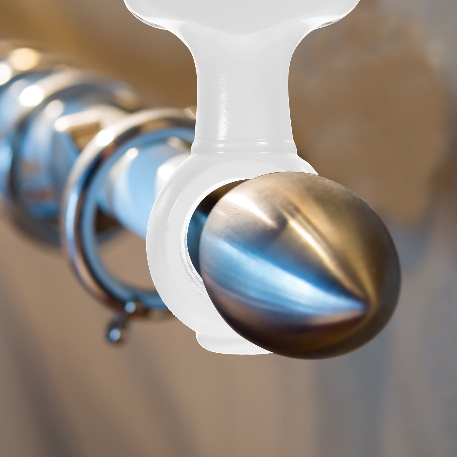 LEXSOMEO 2pcs Heavy Duty Curtain Rod Support Bracket for Wall Curtain ...