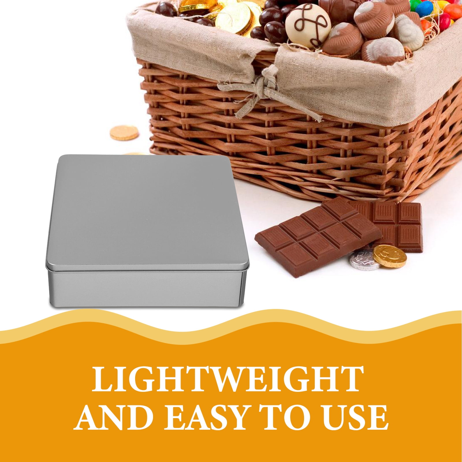 LEXSOMEO 2pcs Large Capacity Tinplate Box With Lid Large Metal Tin Box ...