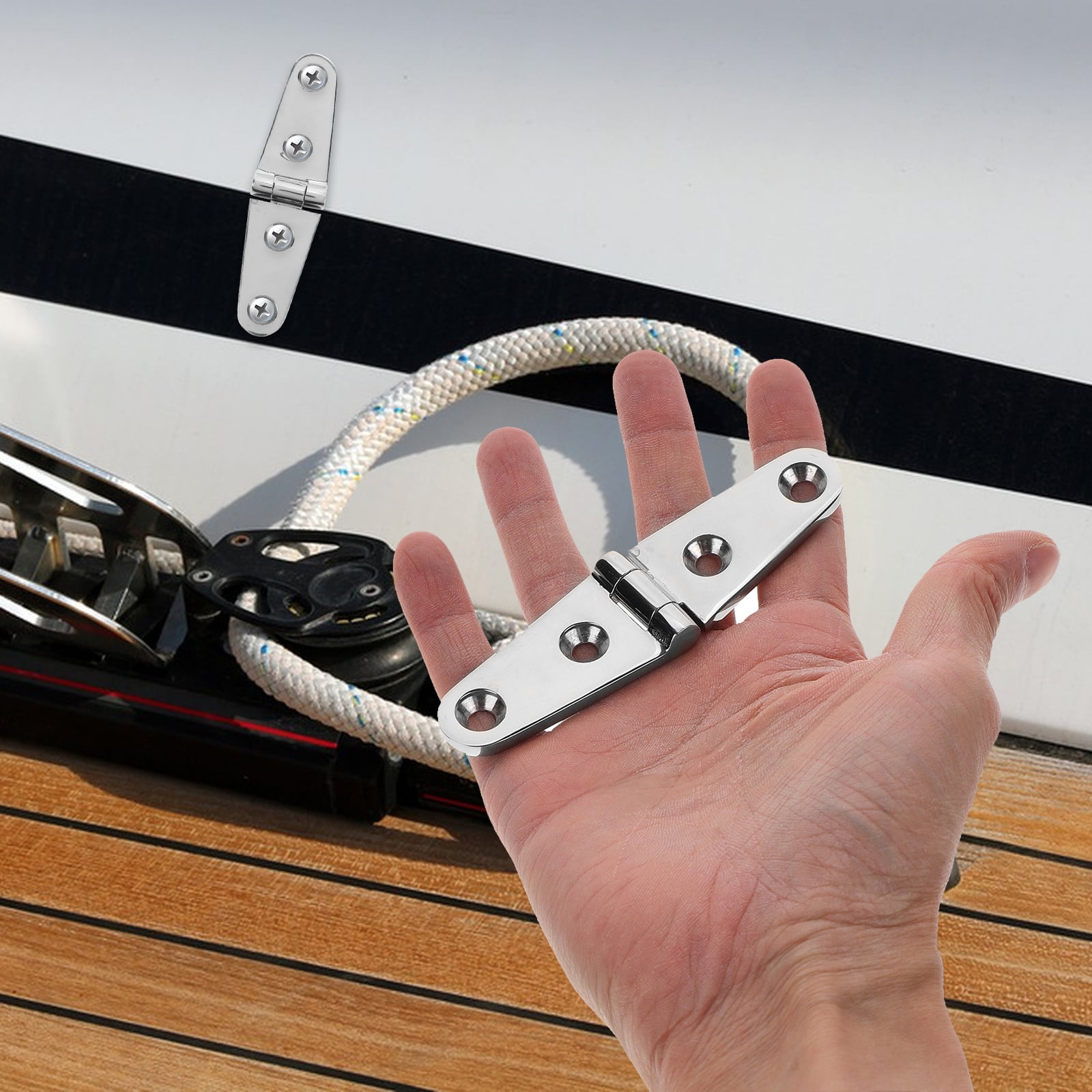 LEXSOMEO 2pcs Marine Hinges for Boat Stainless Steel Deck Hinges Heavy ...
