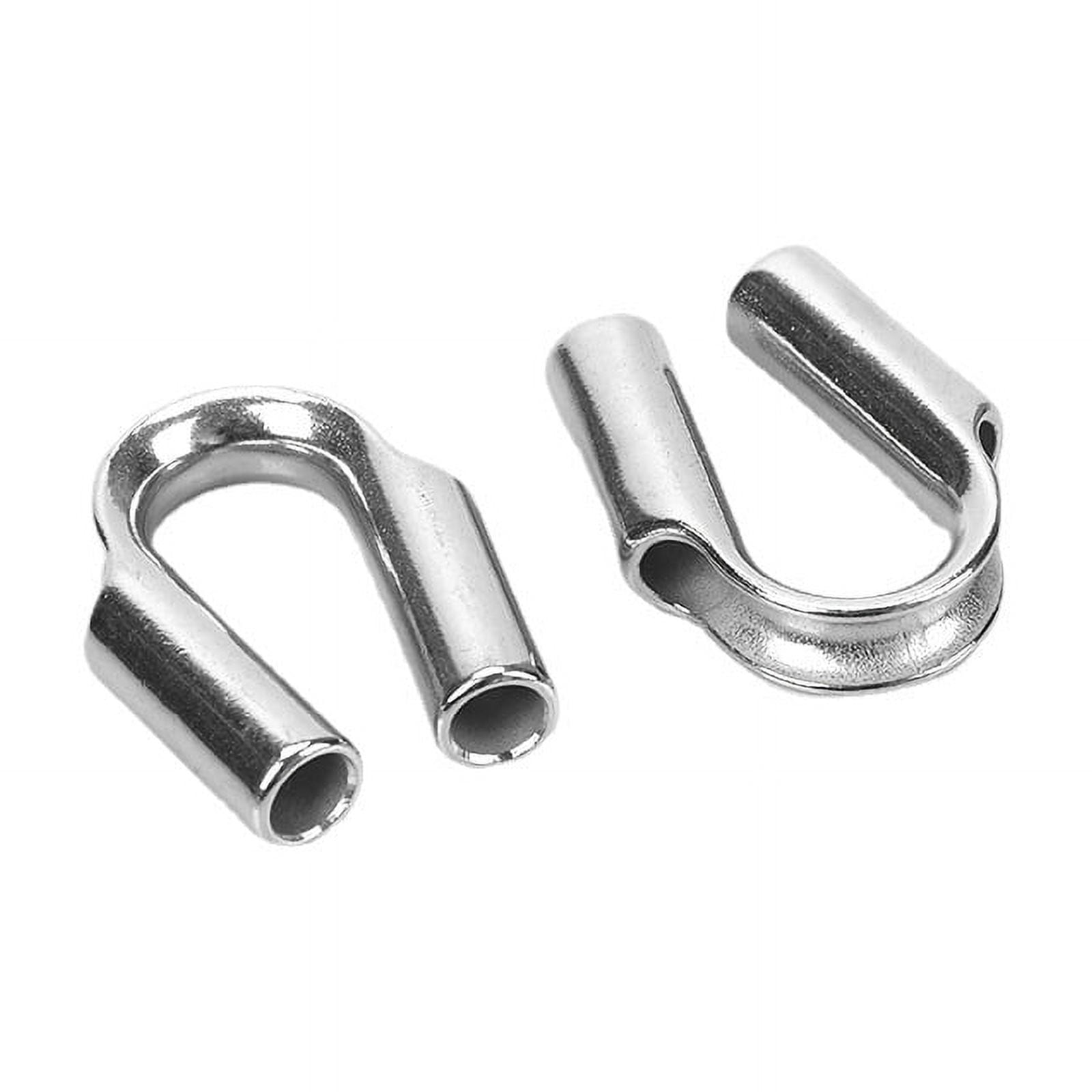 LEXSOMEO 2pcs Stainless Steel Rope Tube Thimble with Gusset Wire Rope ...