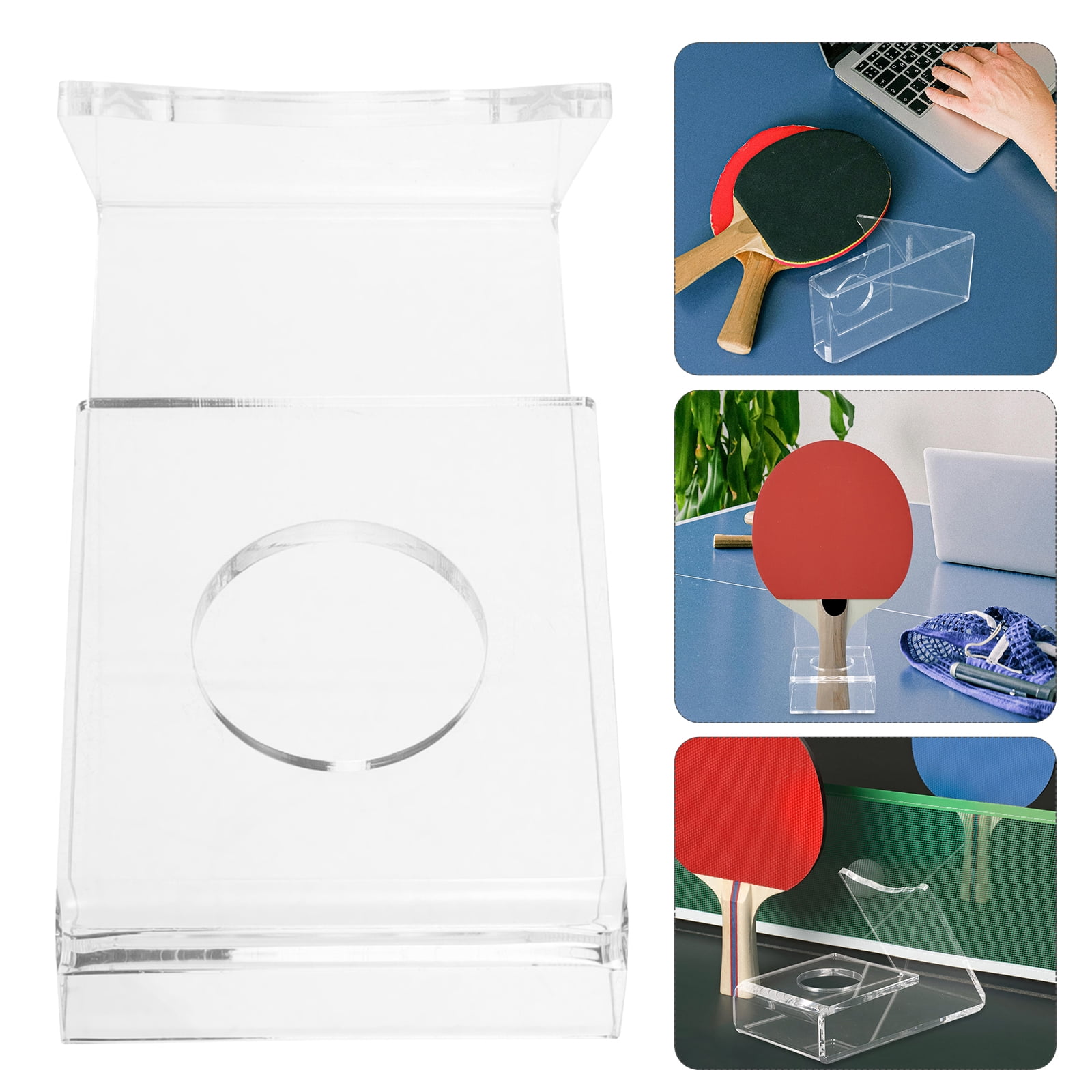 LEXSOMEO 2pcs Table Tennis Racket Base Clear Acrylic Table Tennis ...