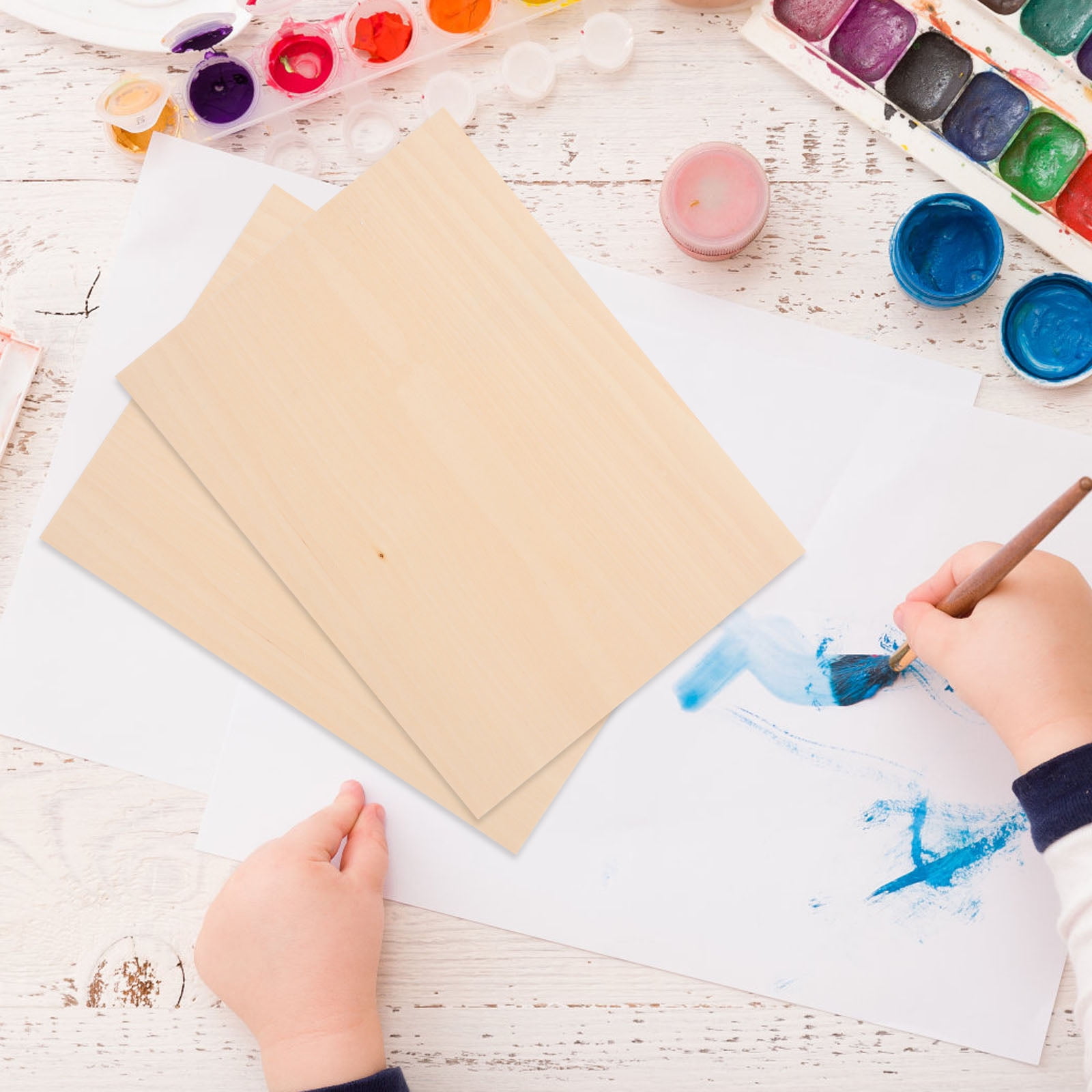 LEXSOMEO 2pcs Thin Wood Sheets Basswood Sheets Unfinished Wood Craft ...