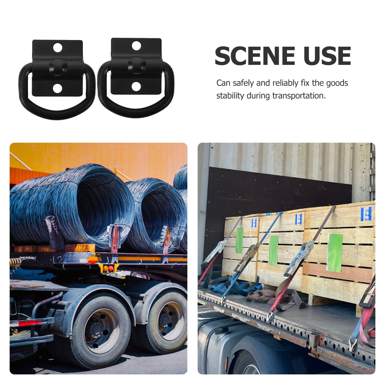 LEXSOMEO 2pcs Trunk Tie Down Anchors Car Truck Anchor Rings Trailer Tie ...