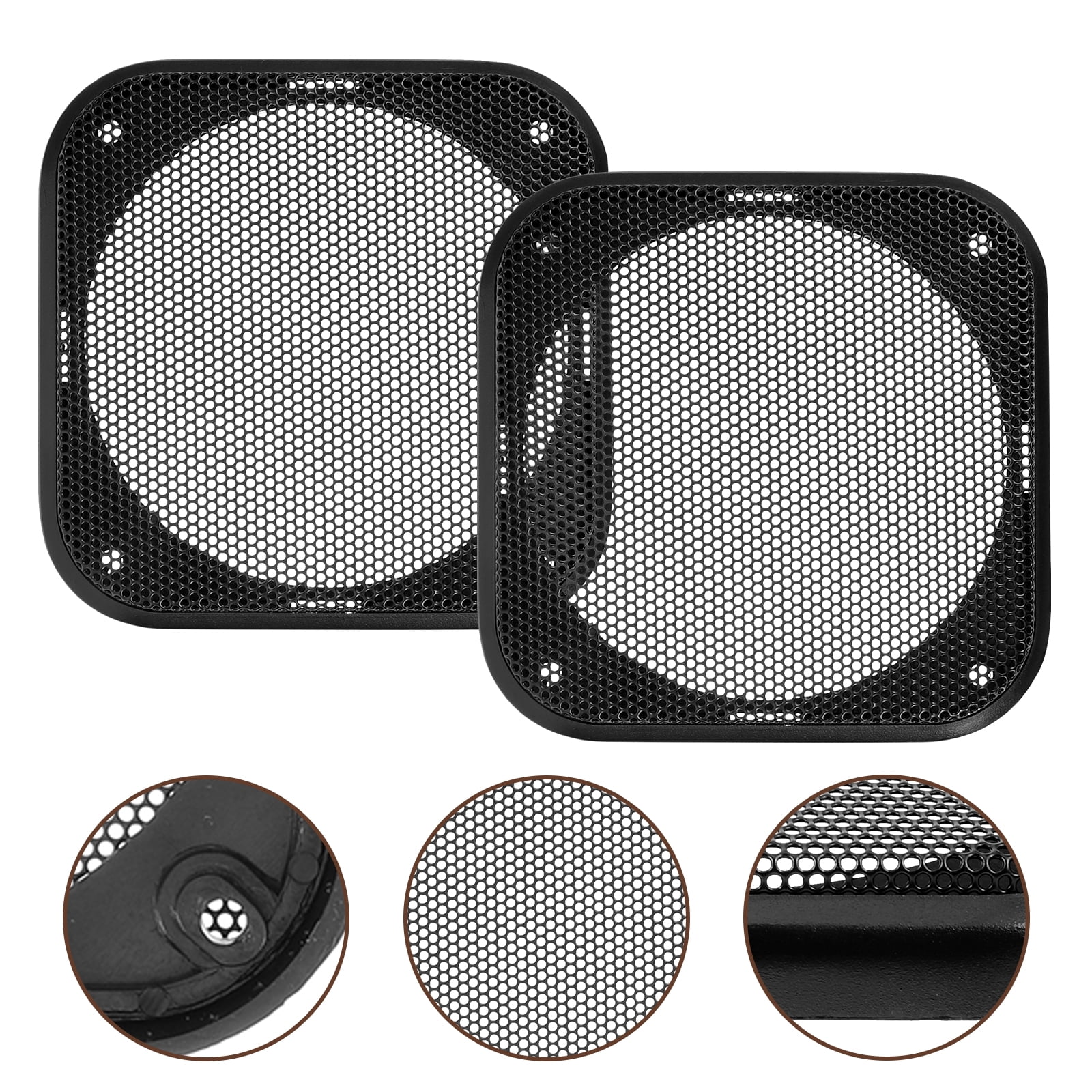 LEXSOMEO 3 Pcs Square Speaker Grill Cover for Car Audio Subwoofer Guard ...