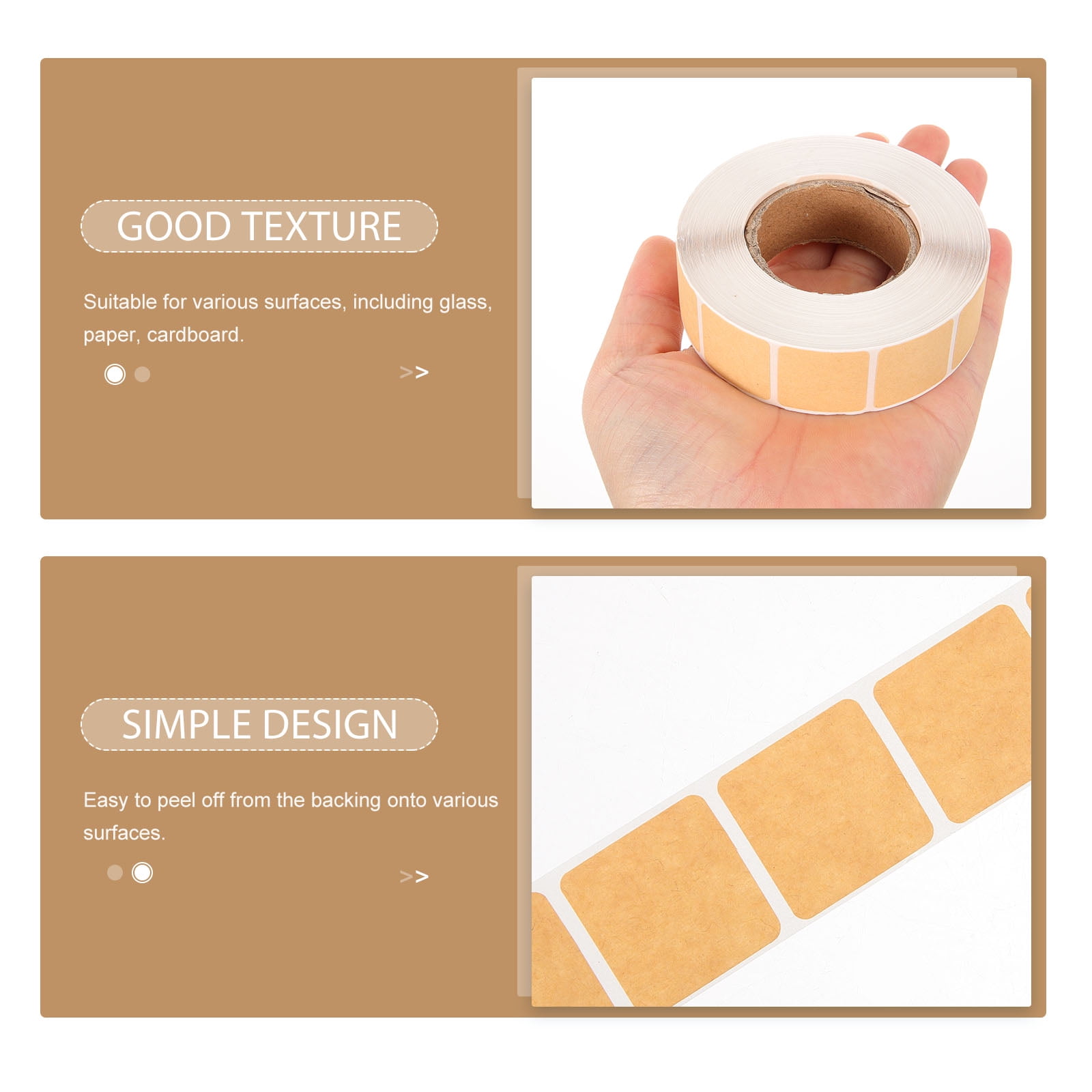 LEXSOMEO 3 Rolls Repairing Labels Repairing Decals Blank Kraft Paper ...