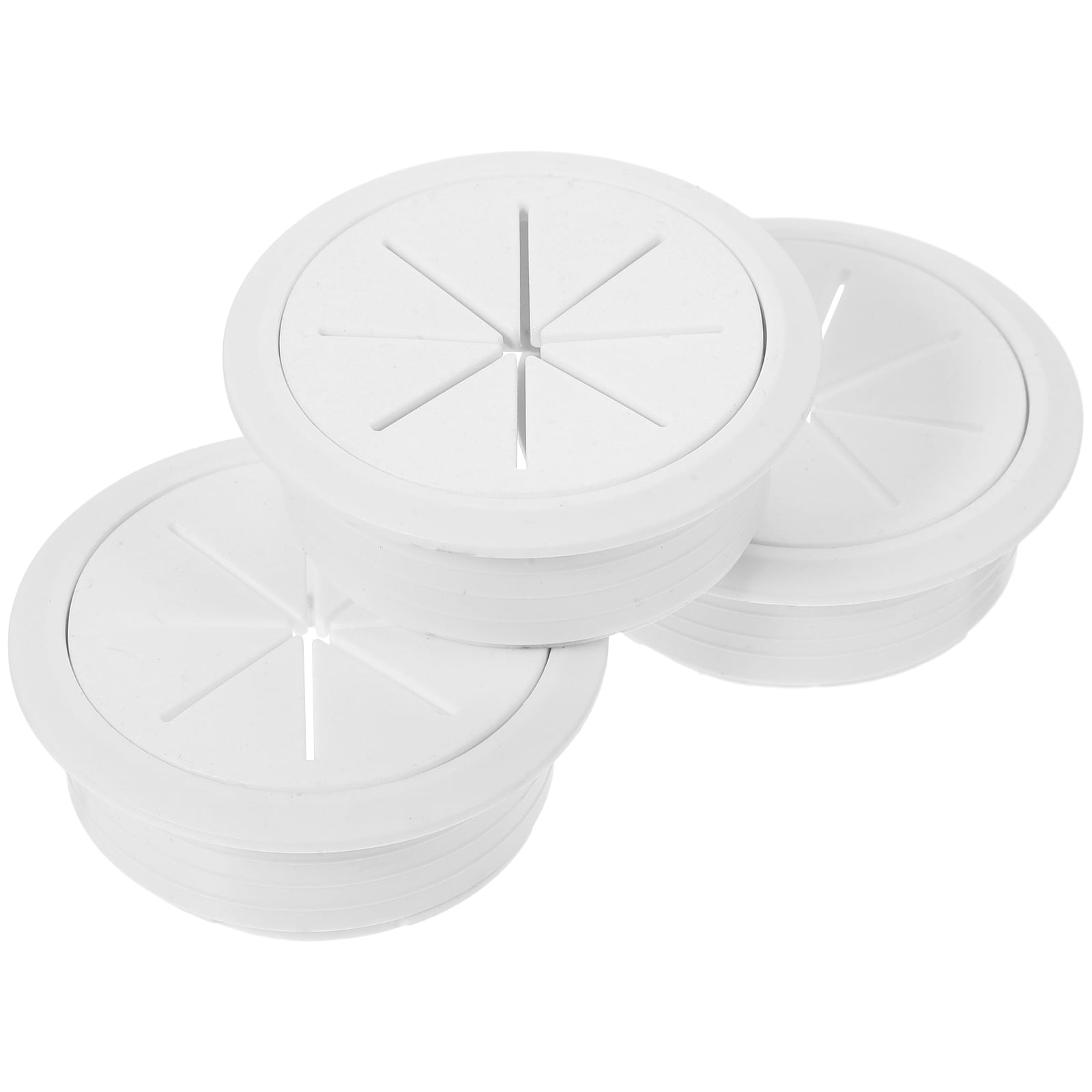 LEXSOMEO 3 pcs Desktop Wire Hole Cover Round Cable Hole Plugs Plastic ...
