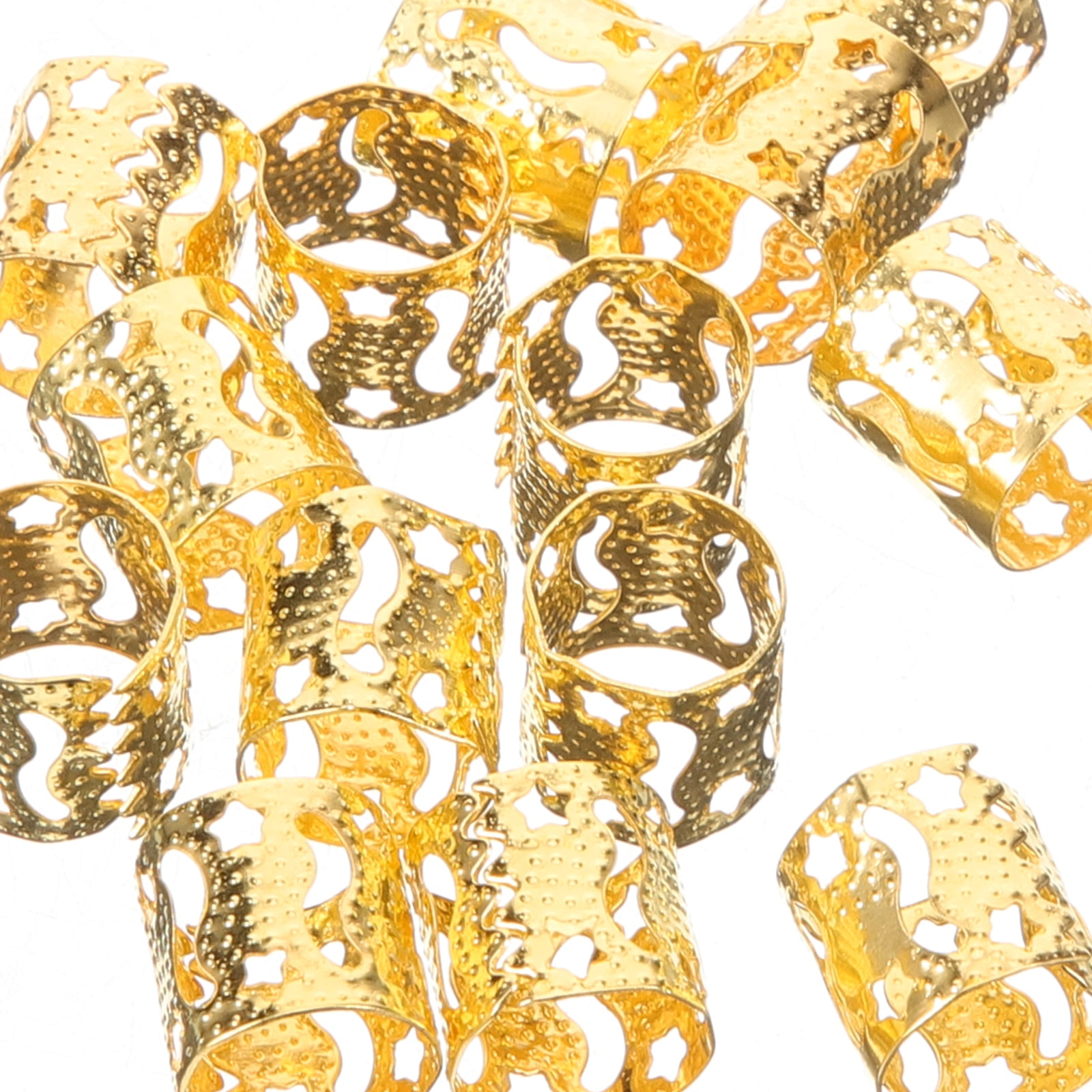 Golden Zinc Alloy Hair Jewelry Cuffs for Women 30pcs Unique Stylish ...