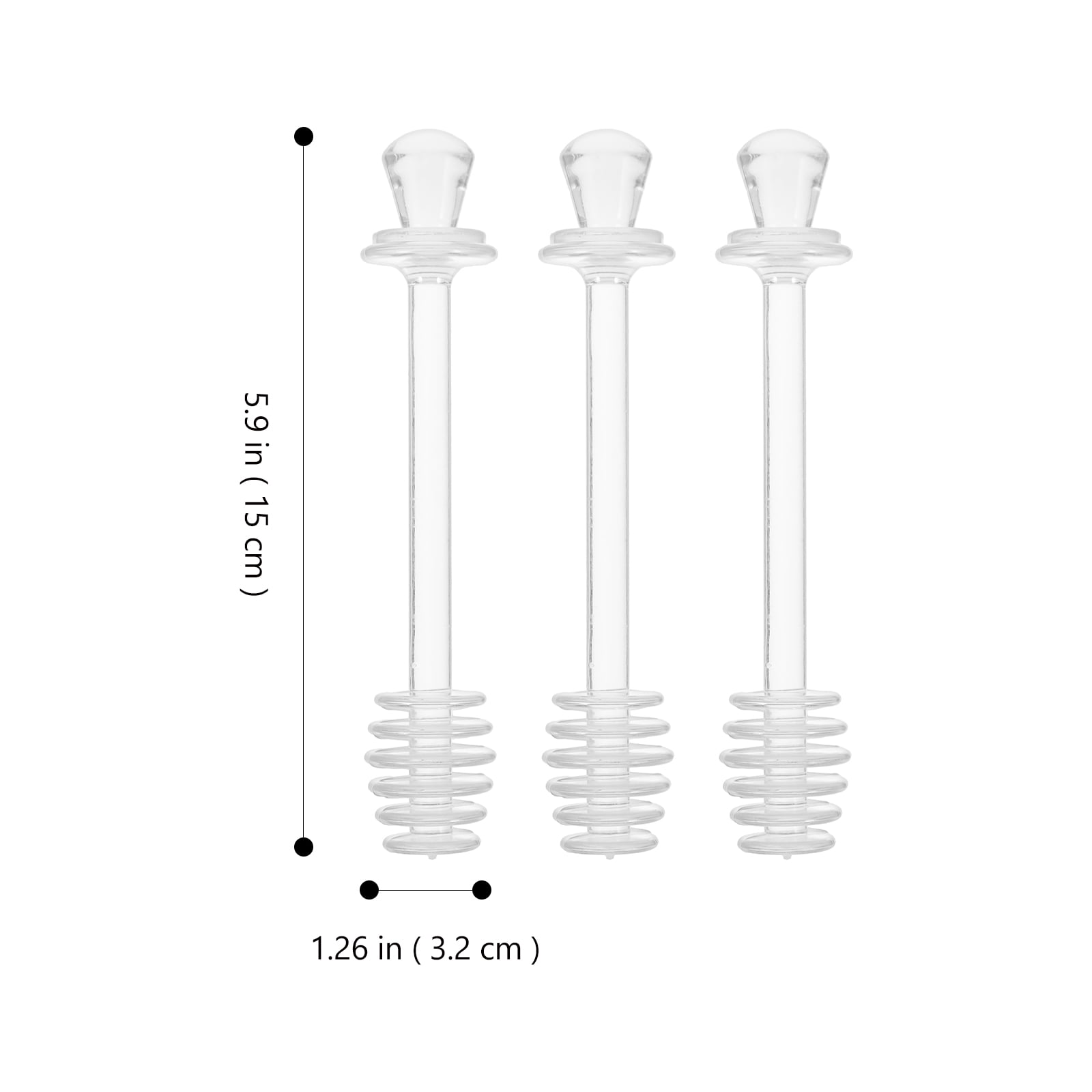 LEXSOMEO 3Pcs Honey Dipper Stick Plastic Honey Jam Syrup Dipper Stick ...