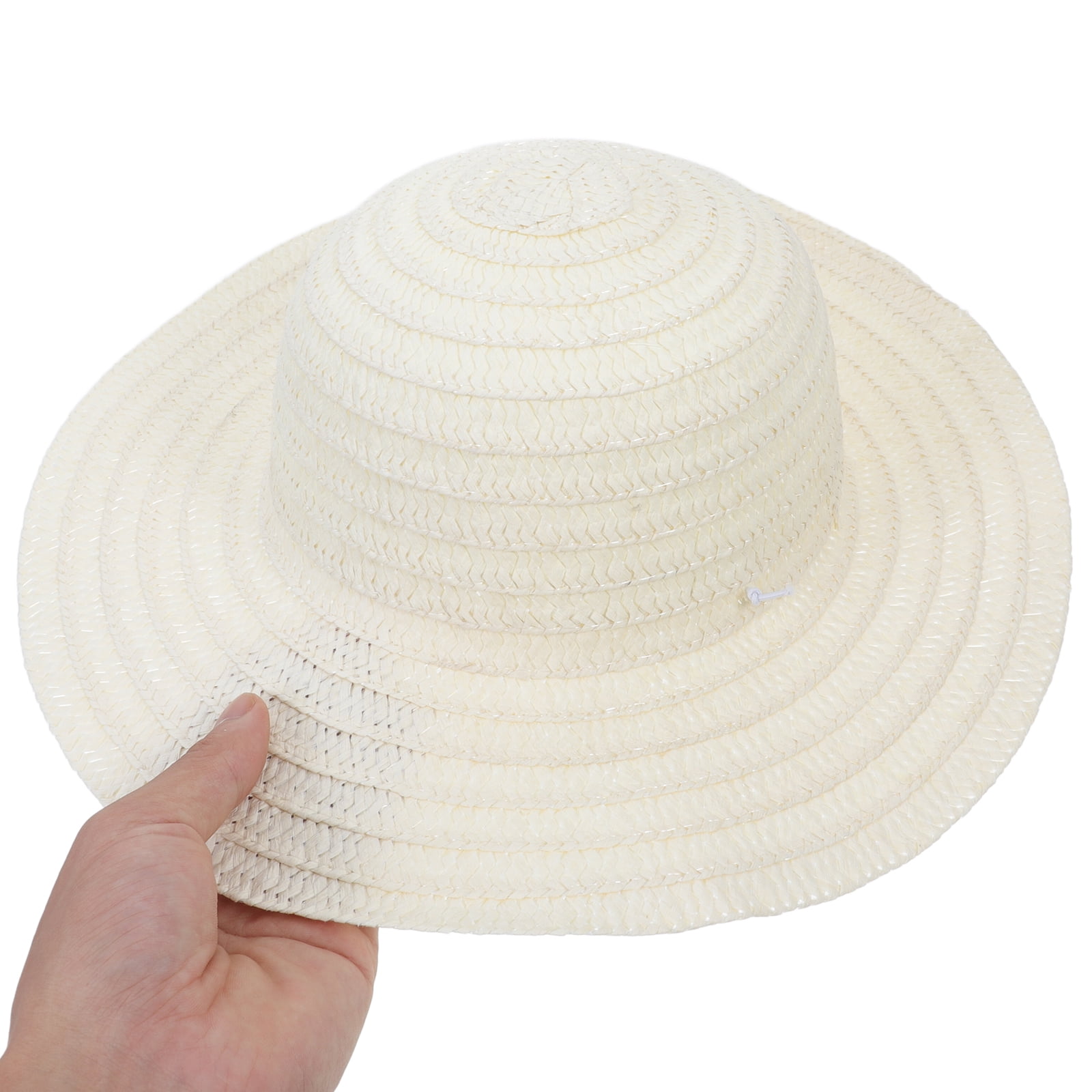 LEXSOMEO 3pcs Doll Dressing up Straw Hat Mini Woven Doll Hat Round Top ...