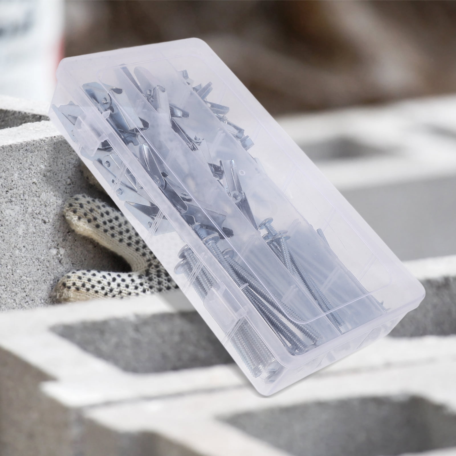 LEXSOMEO 48PCS Toggle Bolt And Wing Nut Kit Heavy Duty Drywall Hollow ...