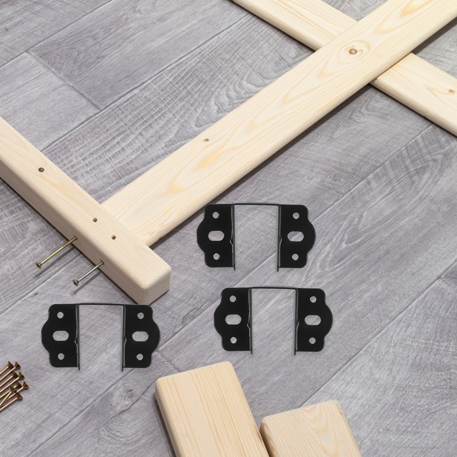 RENACLIPY bed rail fasteners 4pcs Iron Black Robust Design for Bed ...