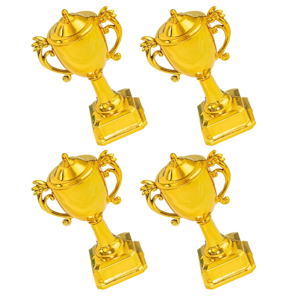 RENACLIPY Cake Topper Golden 4Pcs 3.35X1.97X1.97In Plastic Trophy ...