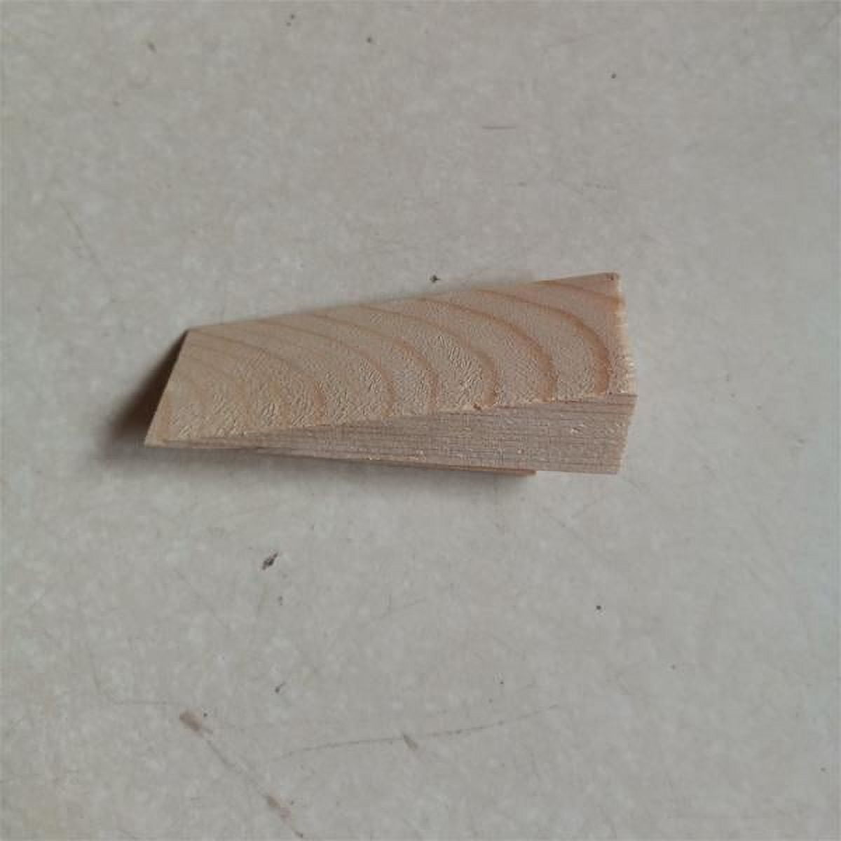 RENACLIPY Triangular Wooden Wedges Beige for Home Door and Window ...