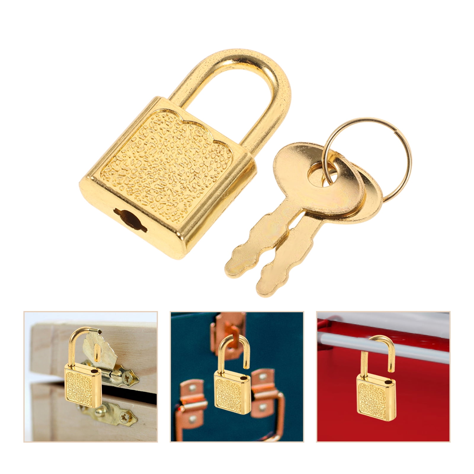 HEMOTON 5 Sets Pirate Treasure Chest Metal Locks Keys Padlock Box ...