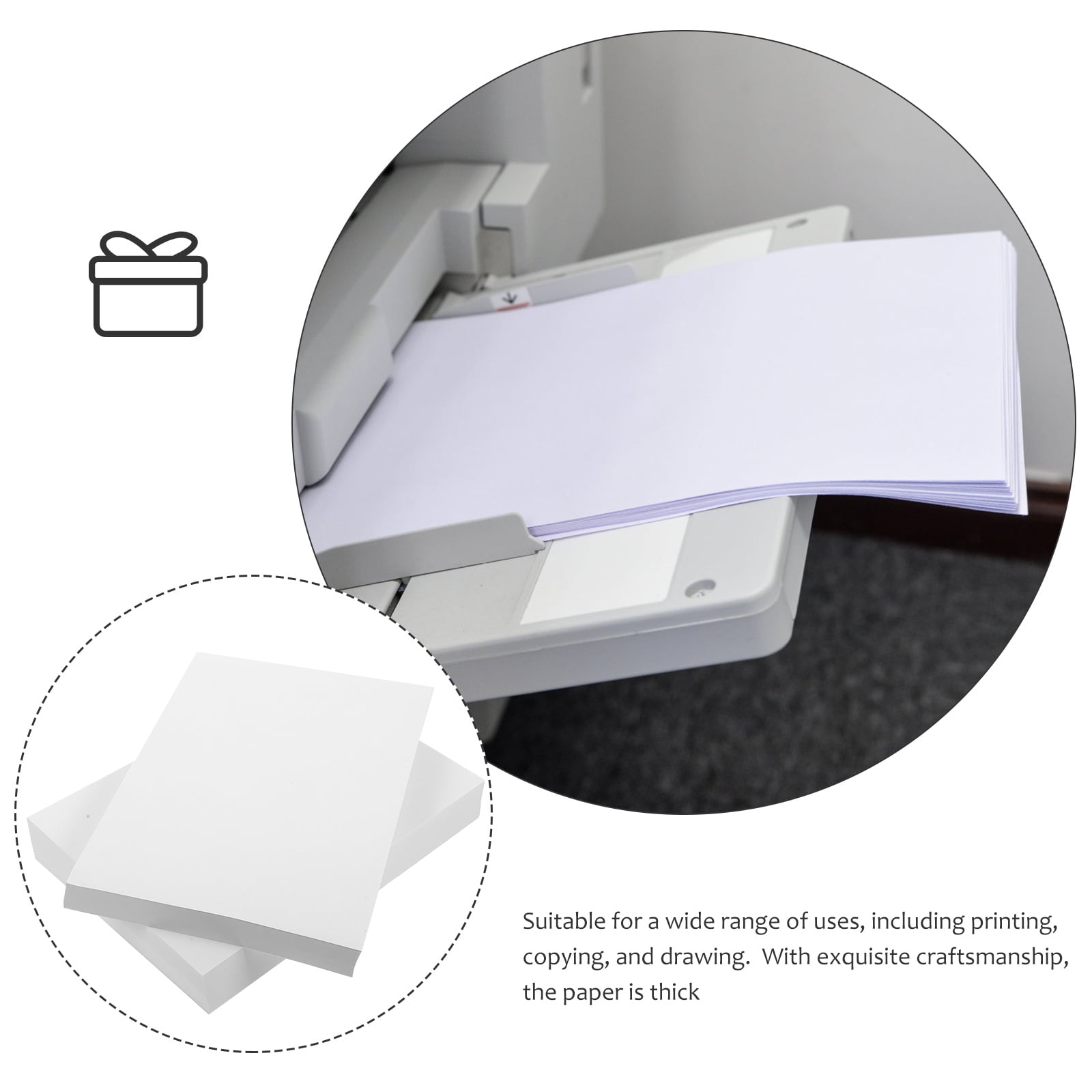 LEXSOMEO 500 Sheets Printable A5 Blank Paper Double Sided Printer Paper ...