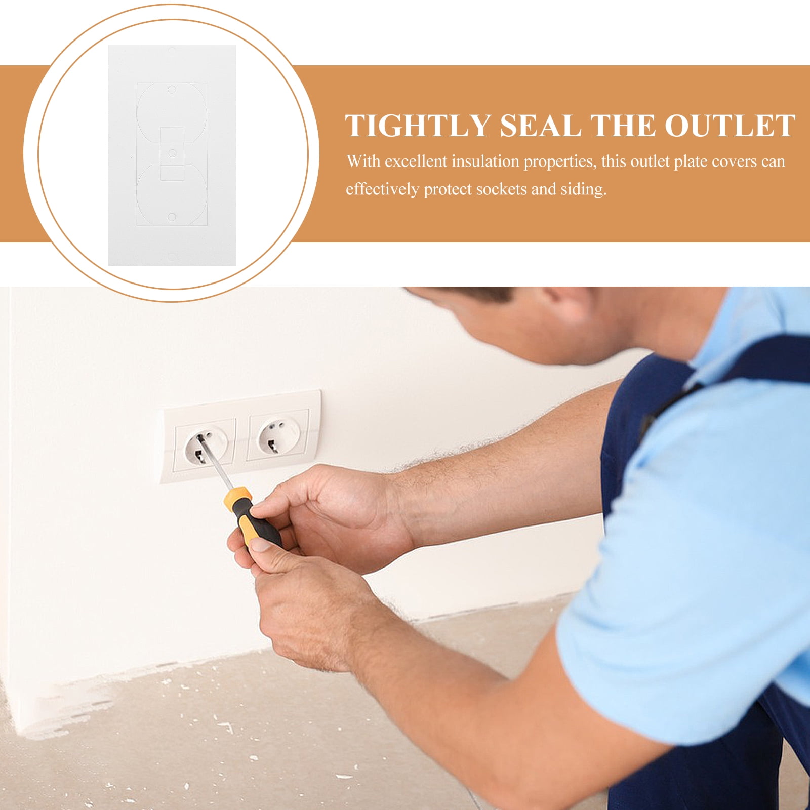 LEXSOMEO 50pcs Outlet Insulation Pads Wall Plate Insulation Gasket Wall ...