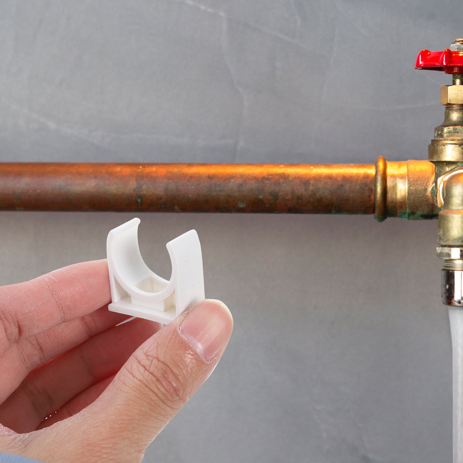 LEXSOMEO 50pcs Pipe Clamp PVC Pipe Support Clips U-shaped Pipe Fixing ...