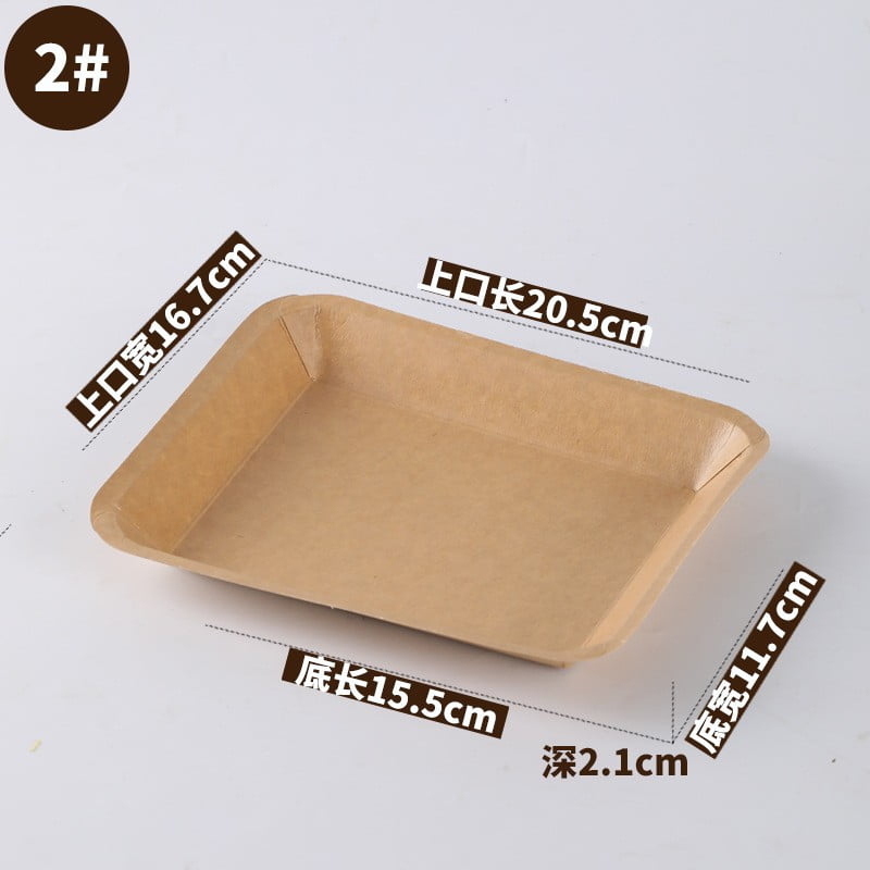 HEMOTON Brown Paper Disposable Serving Trays for Parties and Daily Use ...