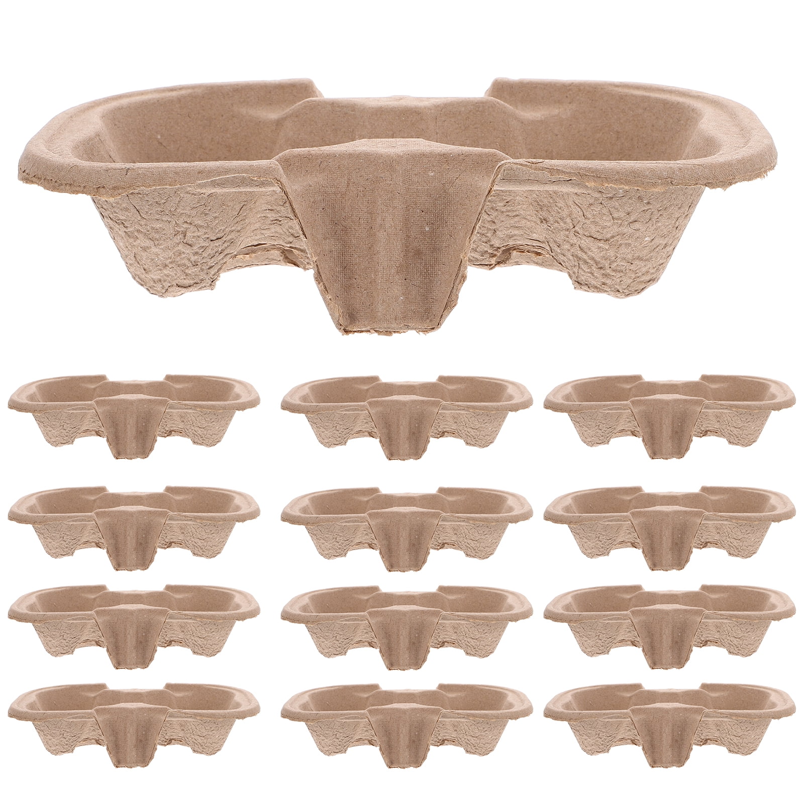 COOPHYA Cup Carrier Tray Paper Pulp 50Set 8.7x4.3in - Walmart.com
