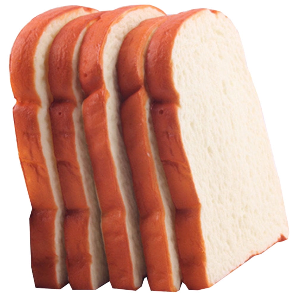 LEXSOMEO 5Pcs Artificial Bread Model PU Toast Model Bakery Bread Model ...