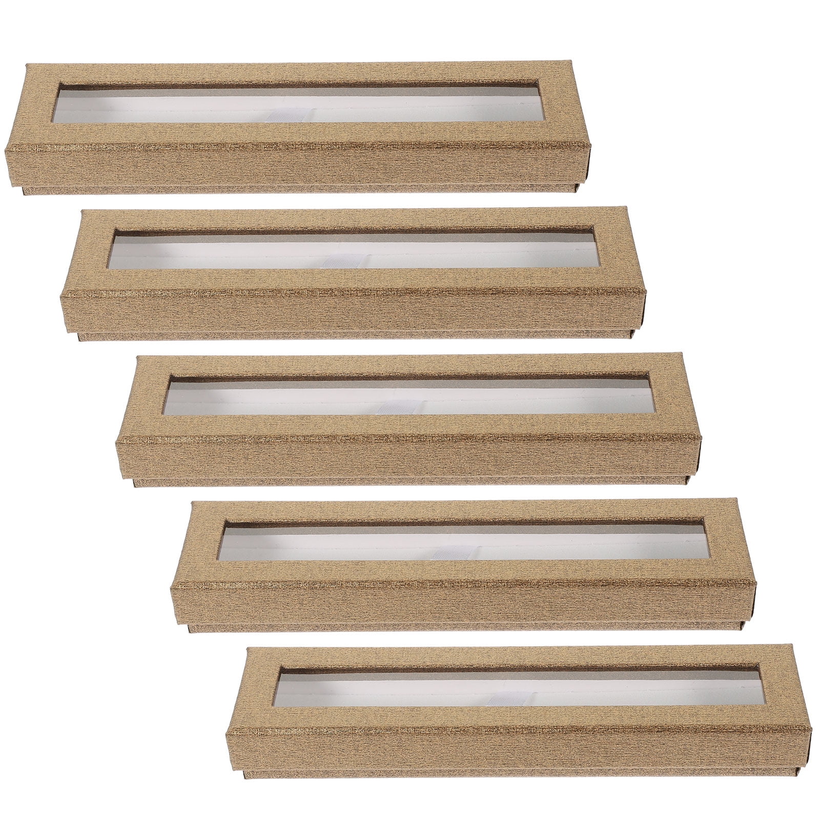 LEXSOMEO 5pcs Empty Pen Gift Box Paper Case with Clear Window Pencil ...